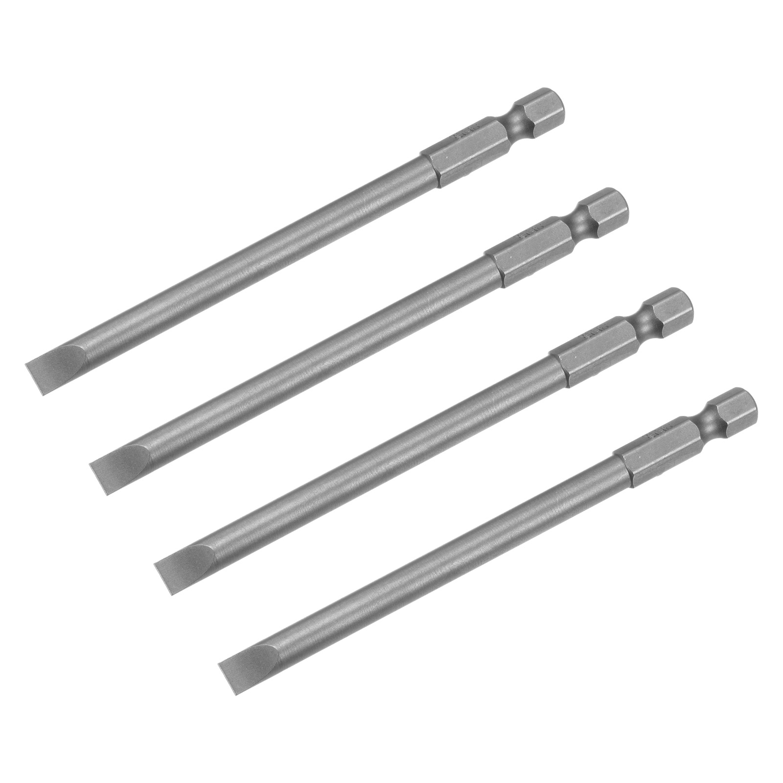Uxcell 4pcs 6mm Slotted Head Screwdriver Bits 4" Length 1/4" Hex Shank ...