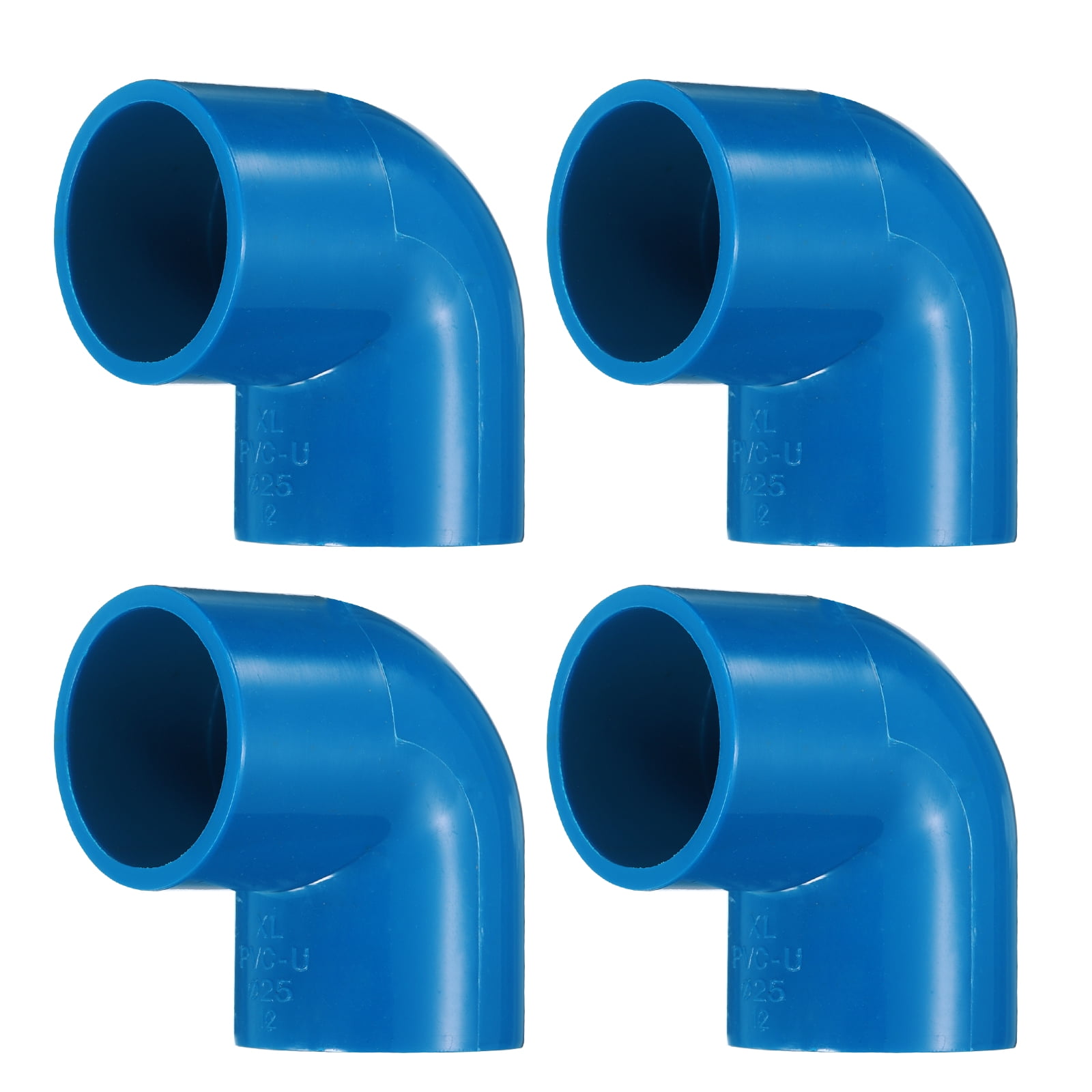 Uxcell 4Pcs 90 Degree Elbow Pipe Fittings 1" 2 Way Furniture Grade ...