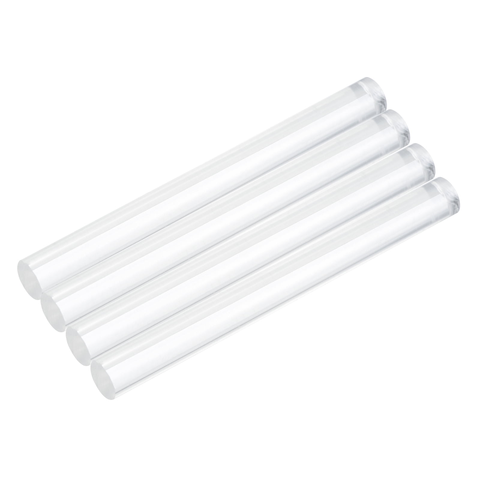 Uxcell 4pcs Acrylic Round Rods 3/8" x 4" Clear Acrylic Dowel Rods ...