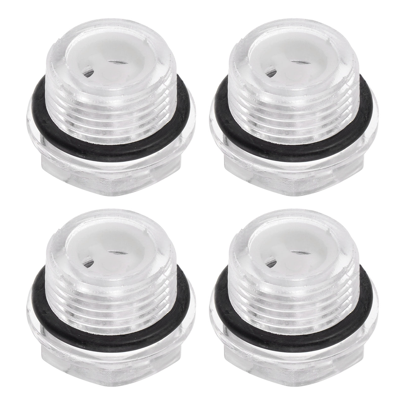 Uxcell 4pcs Air Compressor Oil Sight Glass G1/2 Male Plastic Hex Head ...
