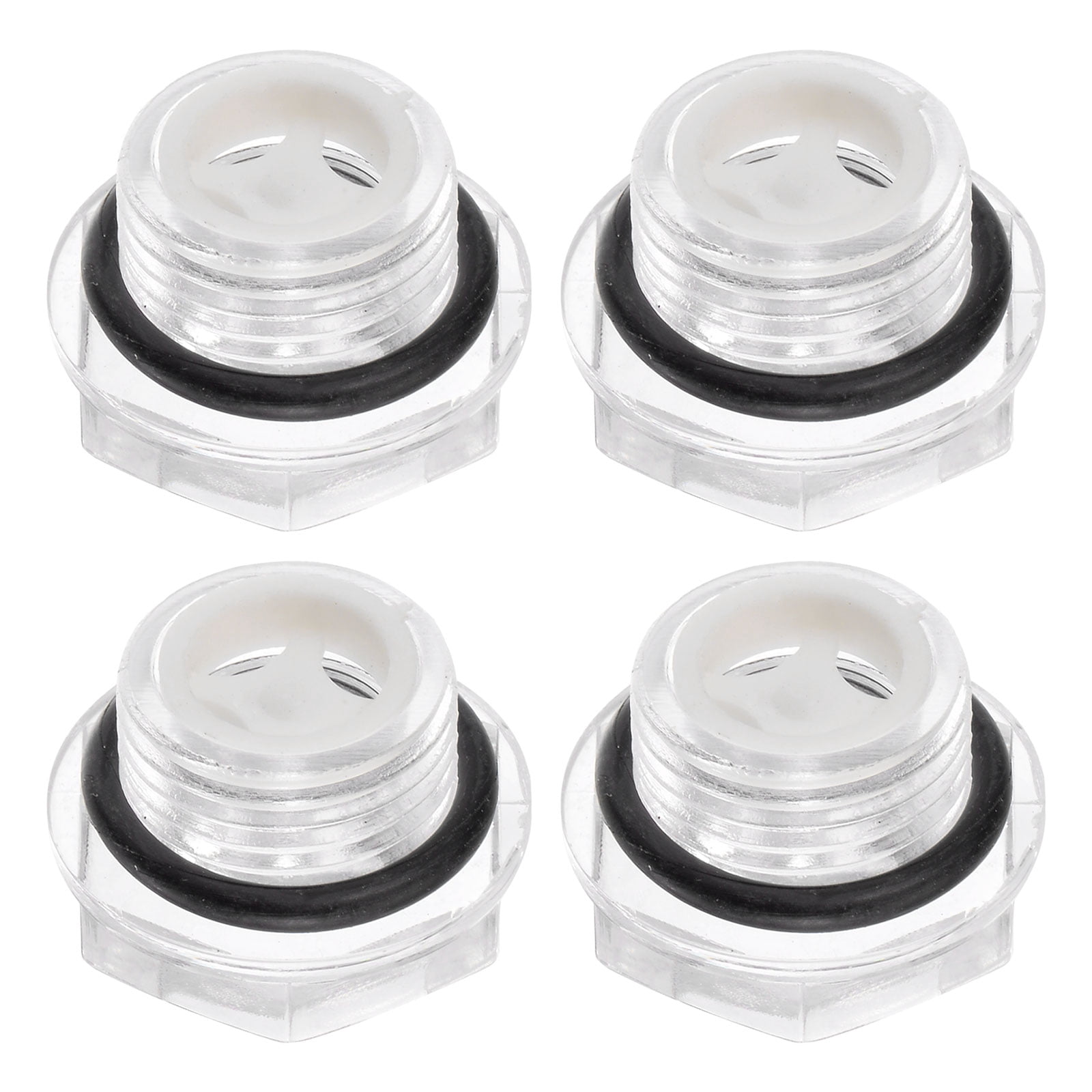 Uxcell 4pcs Air Compressor Oil Sight Glass M18 x 1.5mm Male Plastic Hex ...