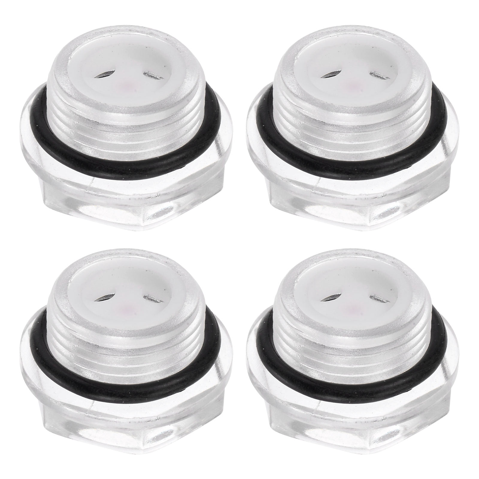 Uxcell 4pcs Air Compressor Oil Sight Glass M20 x 1.5mm Male Plastic Hex ...