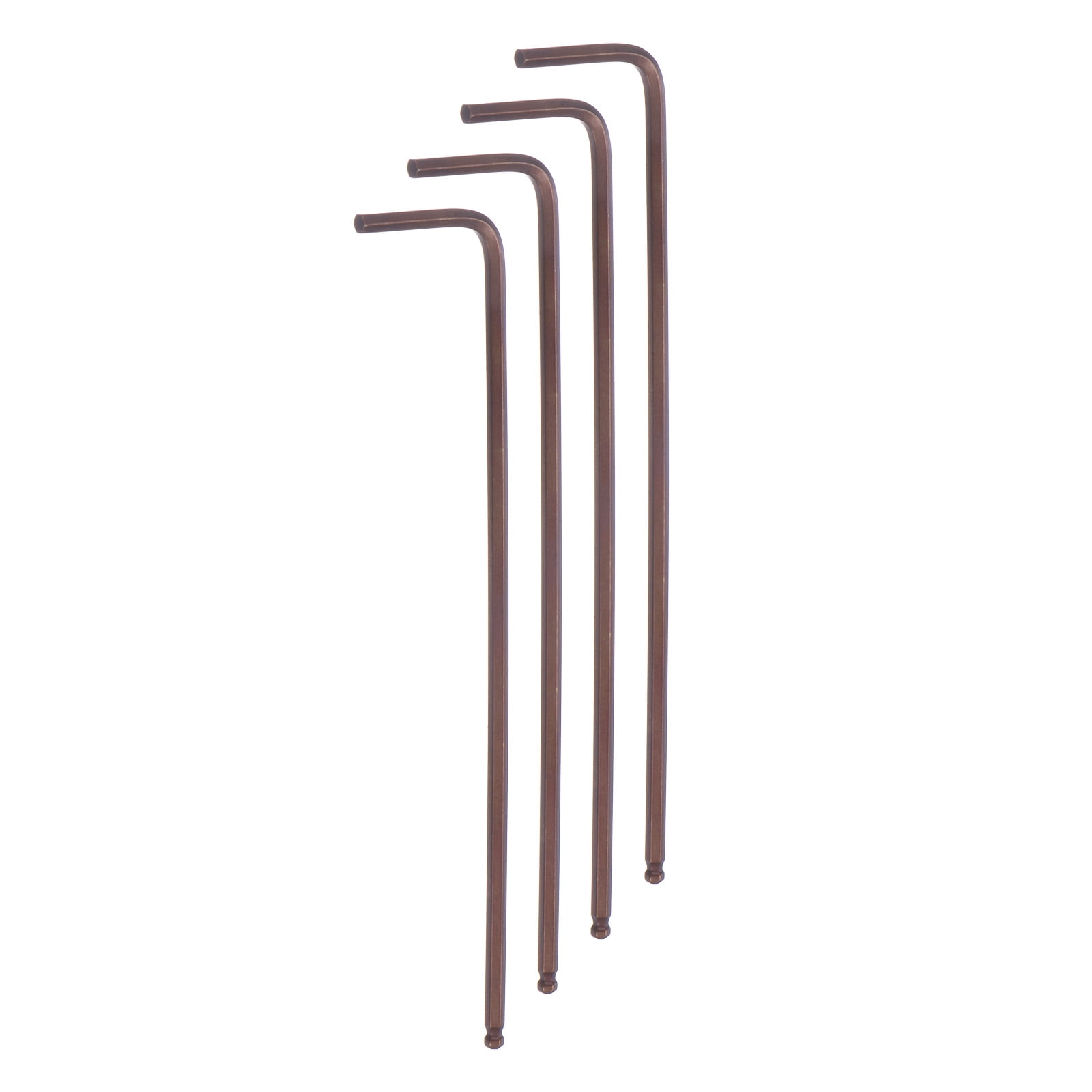 Uxcell 4pcs Ball End Hex Key Wrench 2mm S2 Steel L-Shape Long Arm ...
