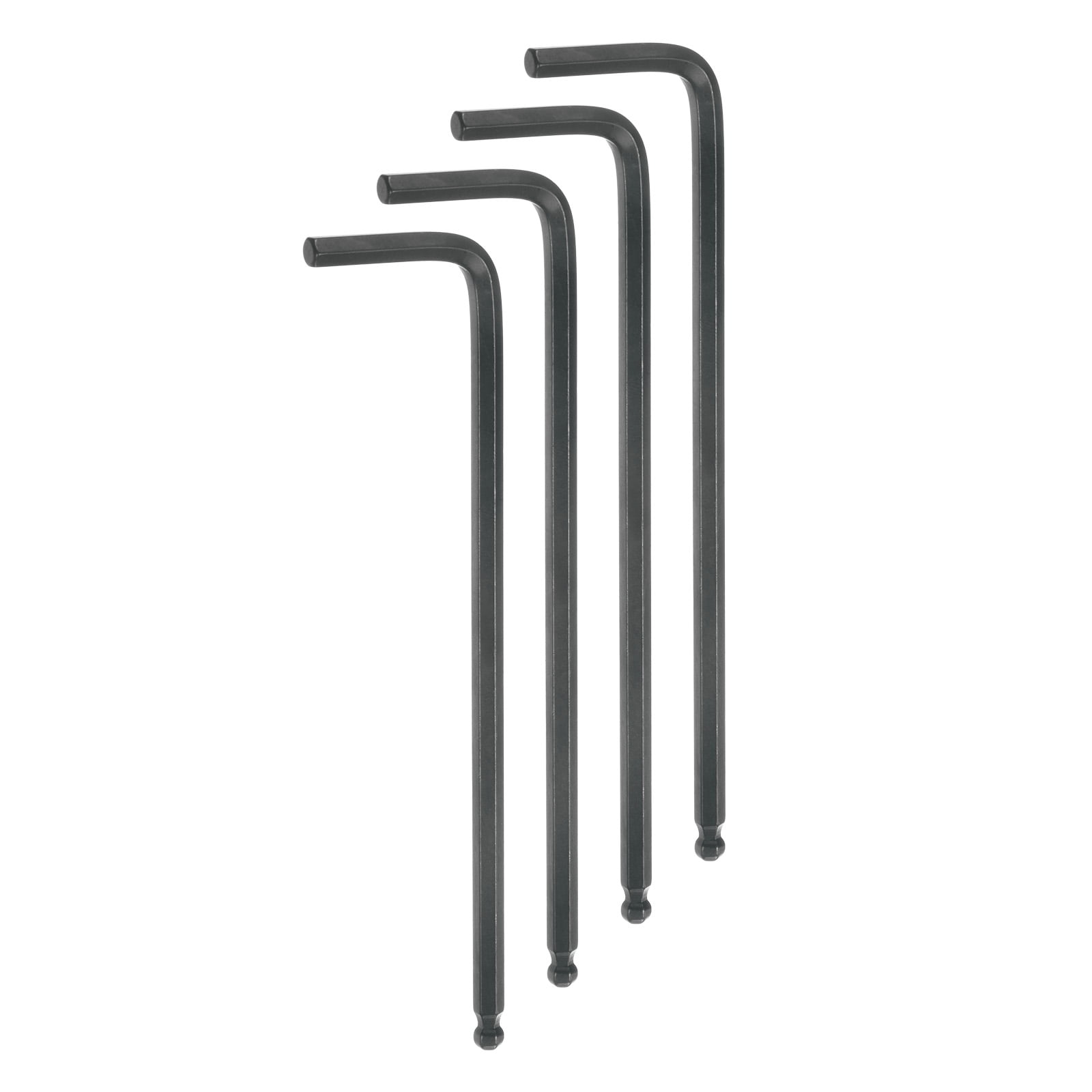Uxcell 4pcs Ball End Hex Key Wrench 4mm L-Shape Long Arm Hexagon Metric ...