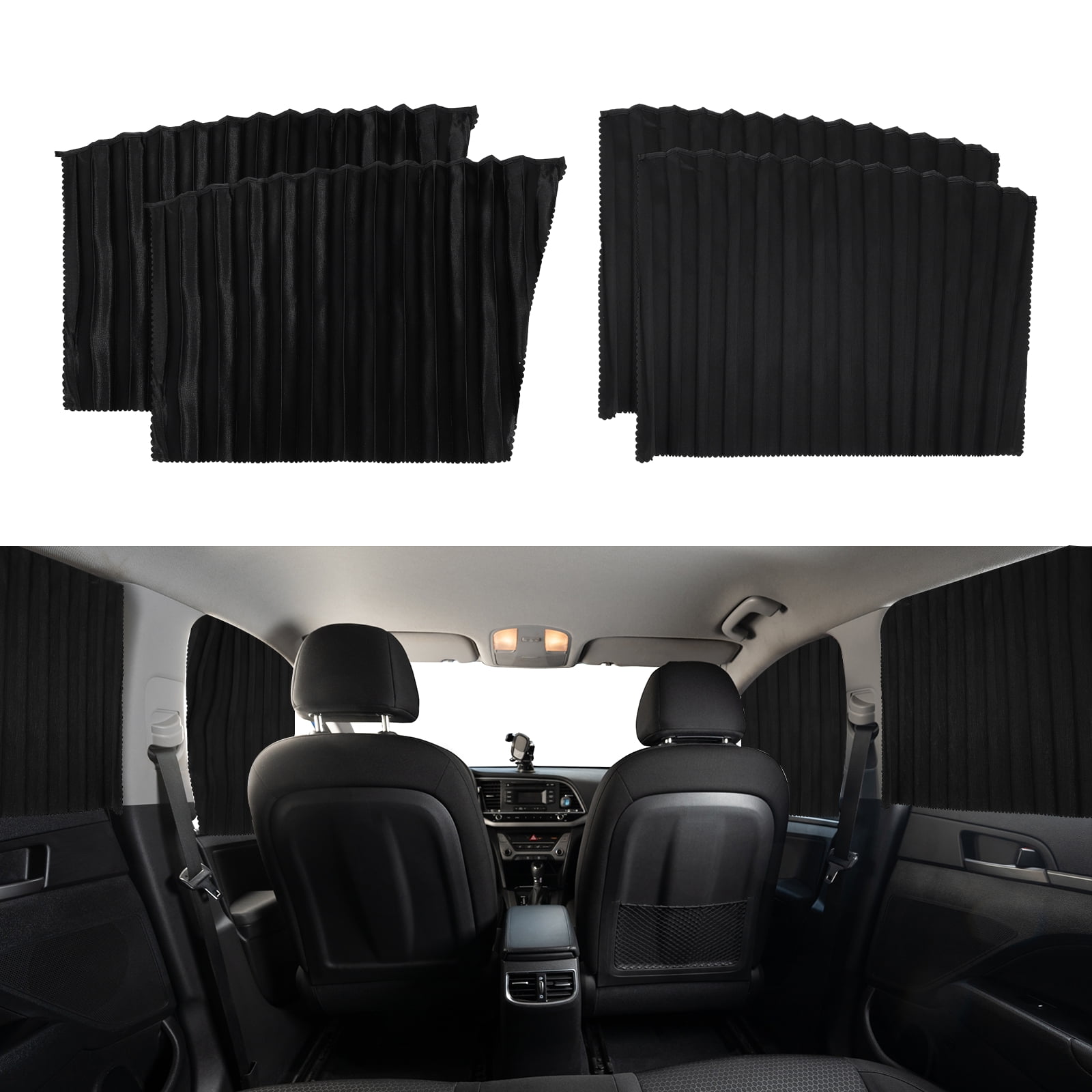 Uxcell 4pcs Car Magnetic Louvered Blinds Curtains Privacy Car Window ...