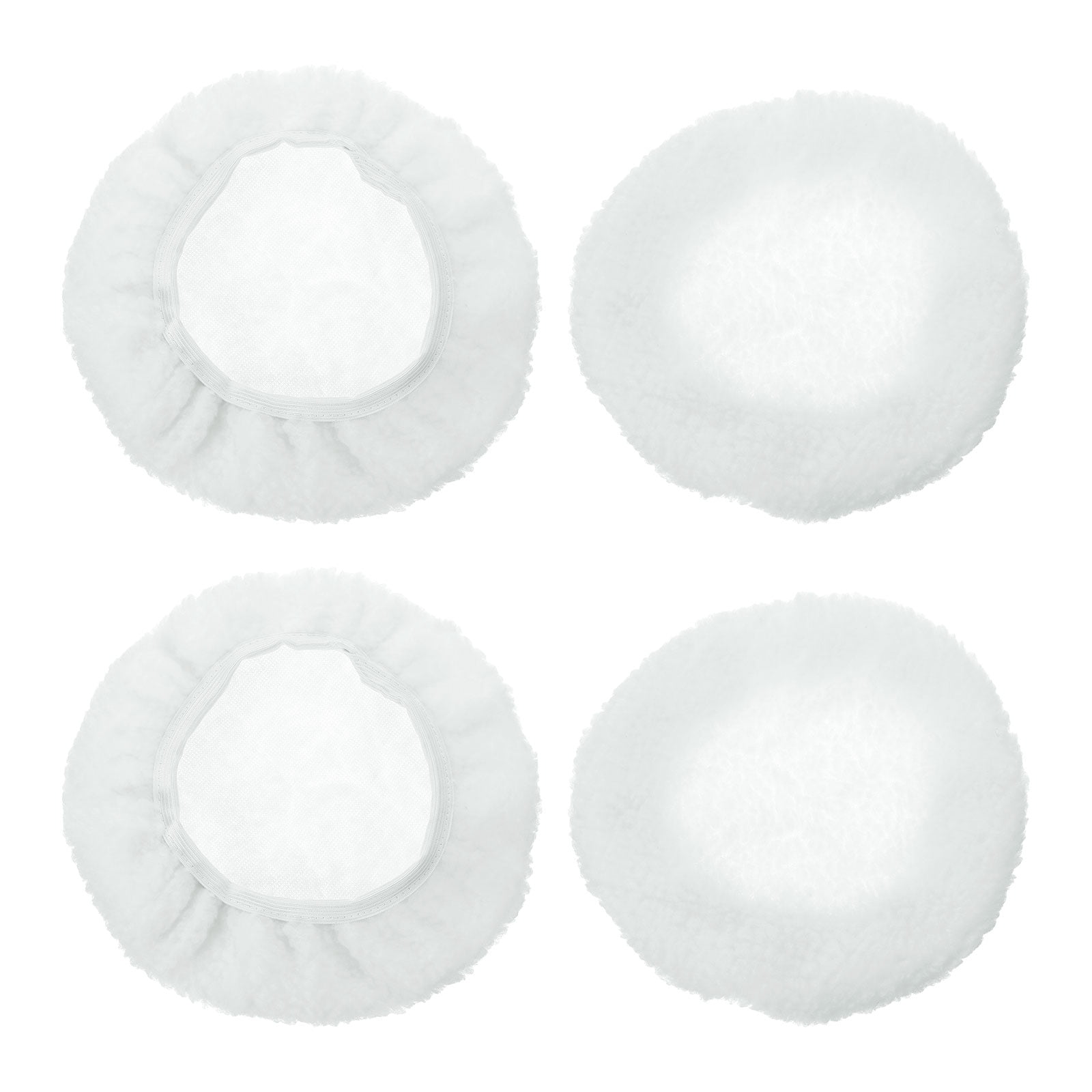 Uxcell 4pcs Car Polisher Bonnet Buffing Pad Lamb's Wool for 9"-10" Car ...