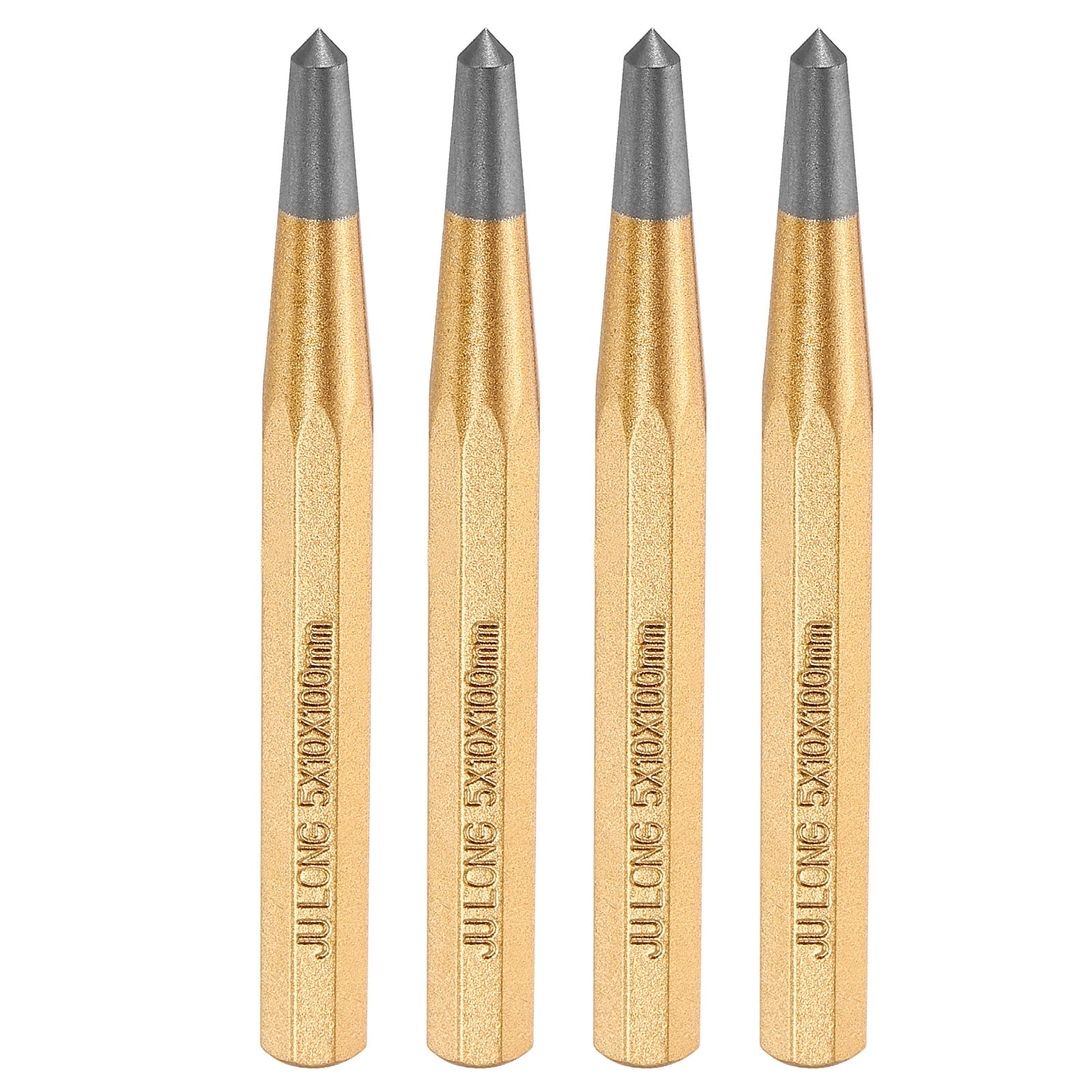Uxcell 4pcs Center Punch 5mm(1/5") 100mm Length Metric Non-marring ...