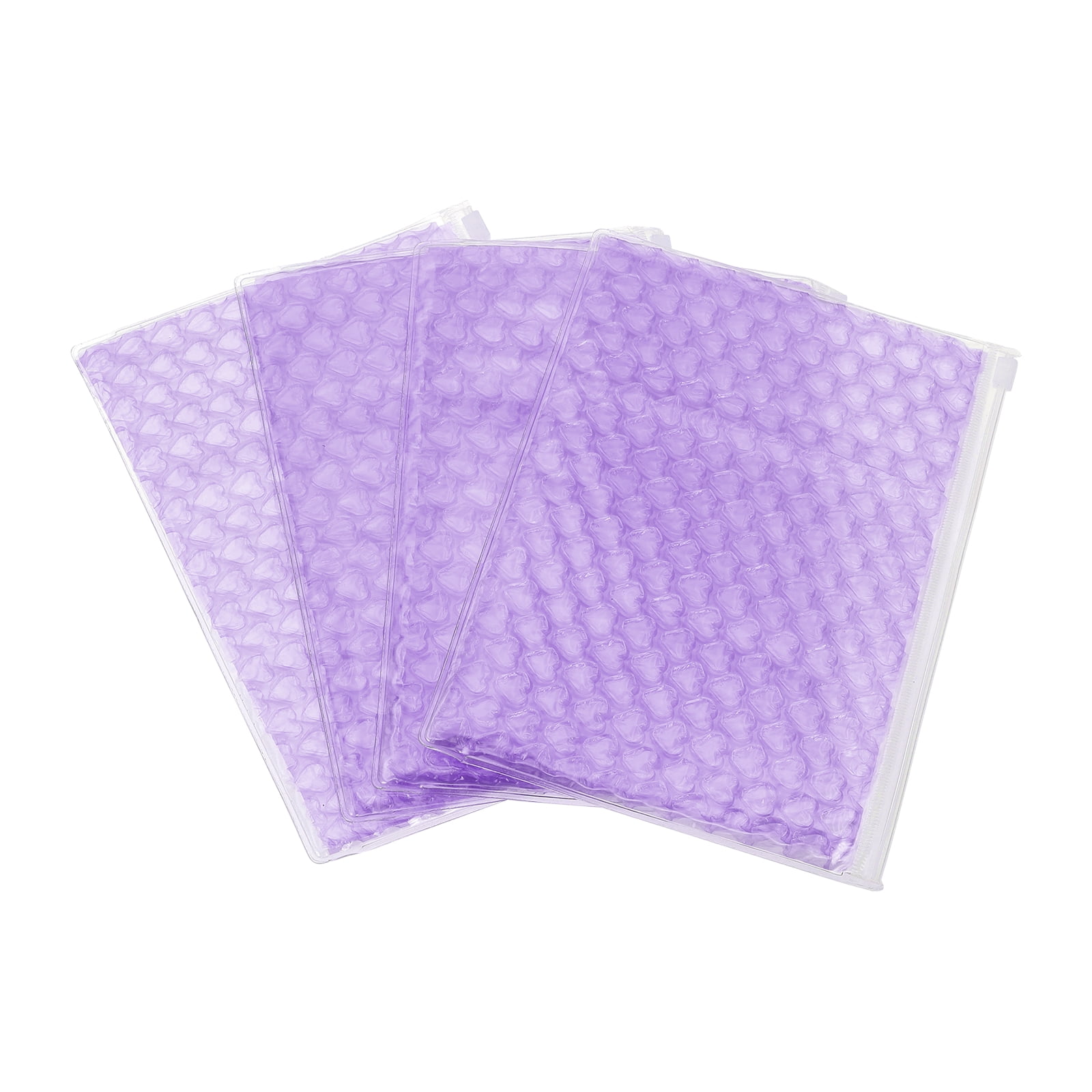 Uxcell 4pcs Clear Bubble Bags Heart bubble wrapping Pouches Zipper ...