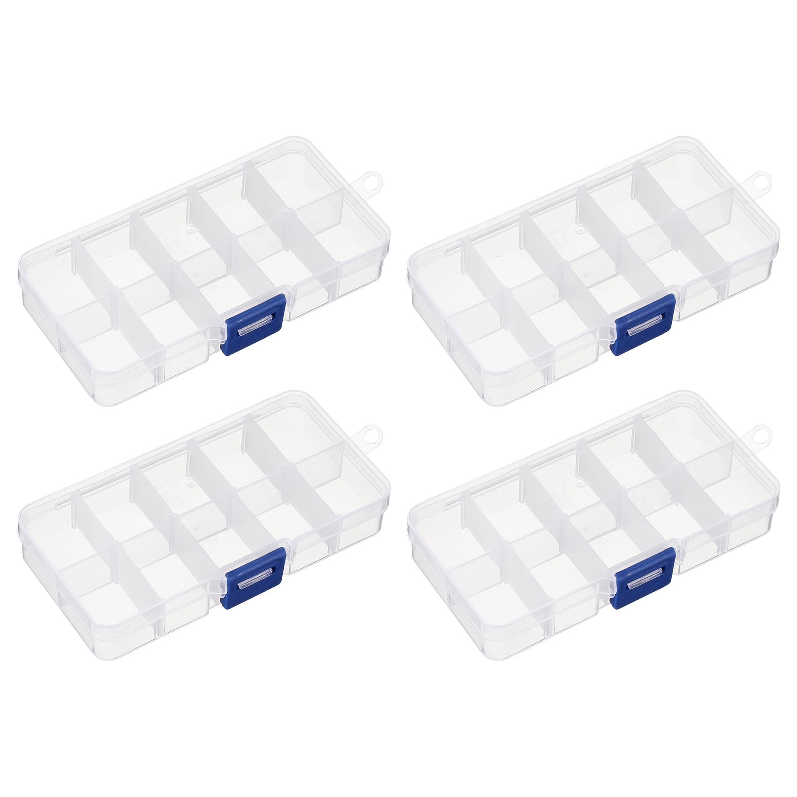 Uxcell 4pcs Component Storage Box 10 Grids PP Electronic Organizer Box with Adjustable Driver ...