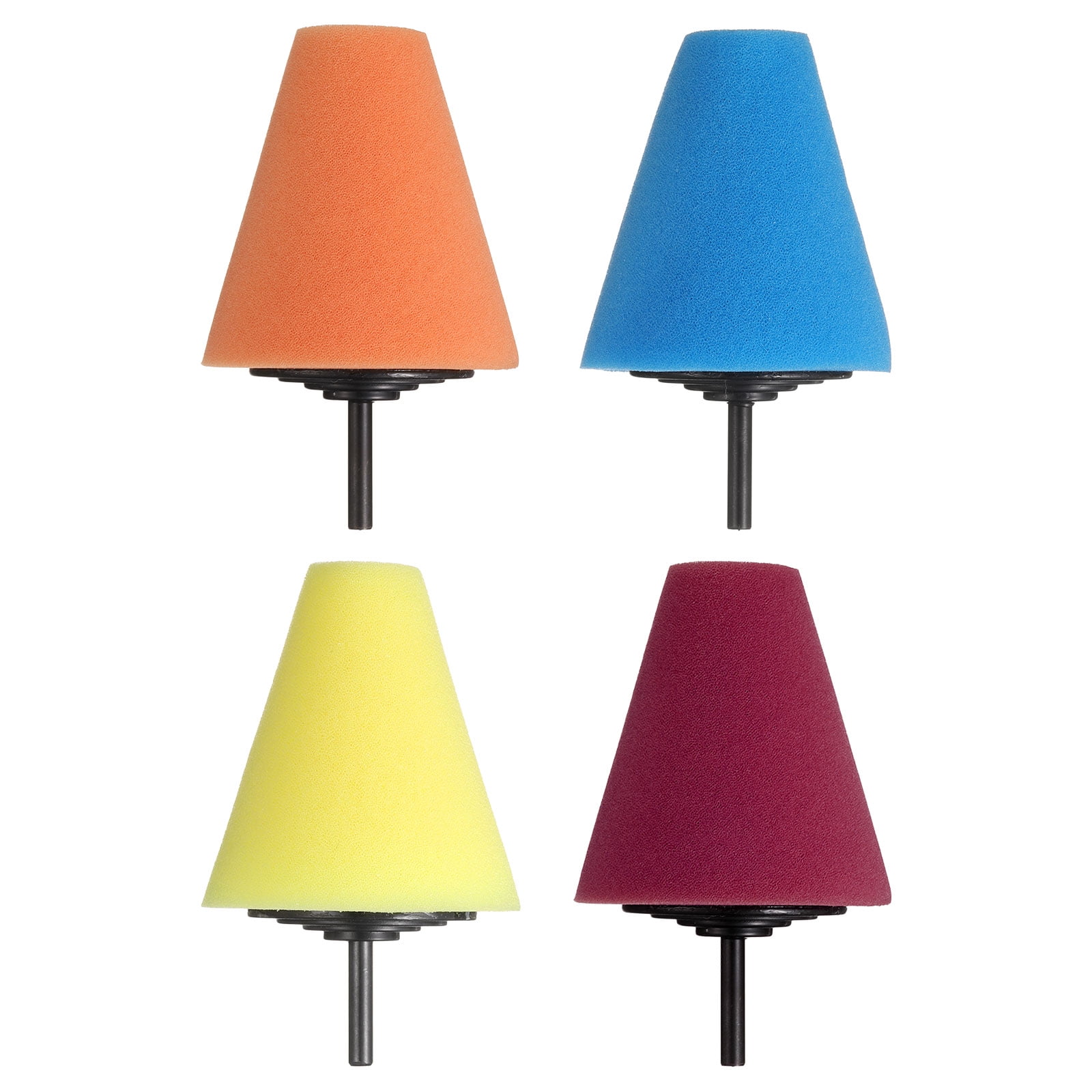 Uxcell 4pcs Cone Buffing Polishing Pads Set Sponge Car Wheel Polishers ...