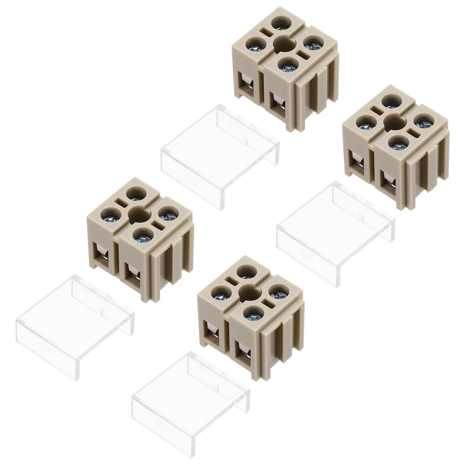 Uxcell 4pcs Dual Row Terminal Block, 2 Positions 660V 32A Removable ...