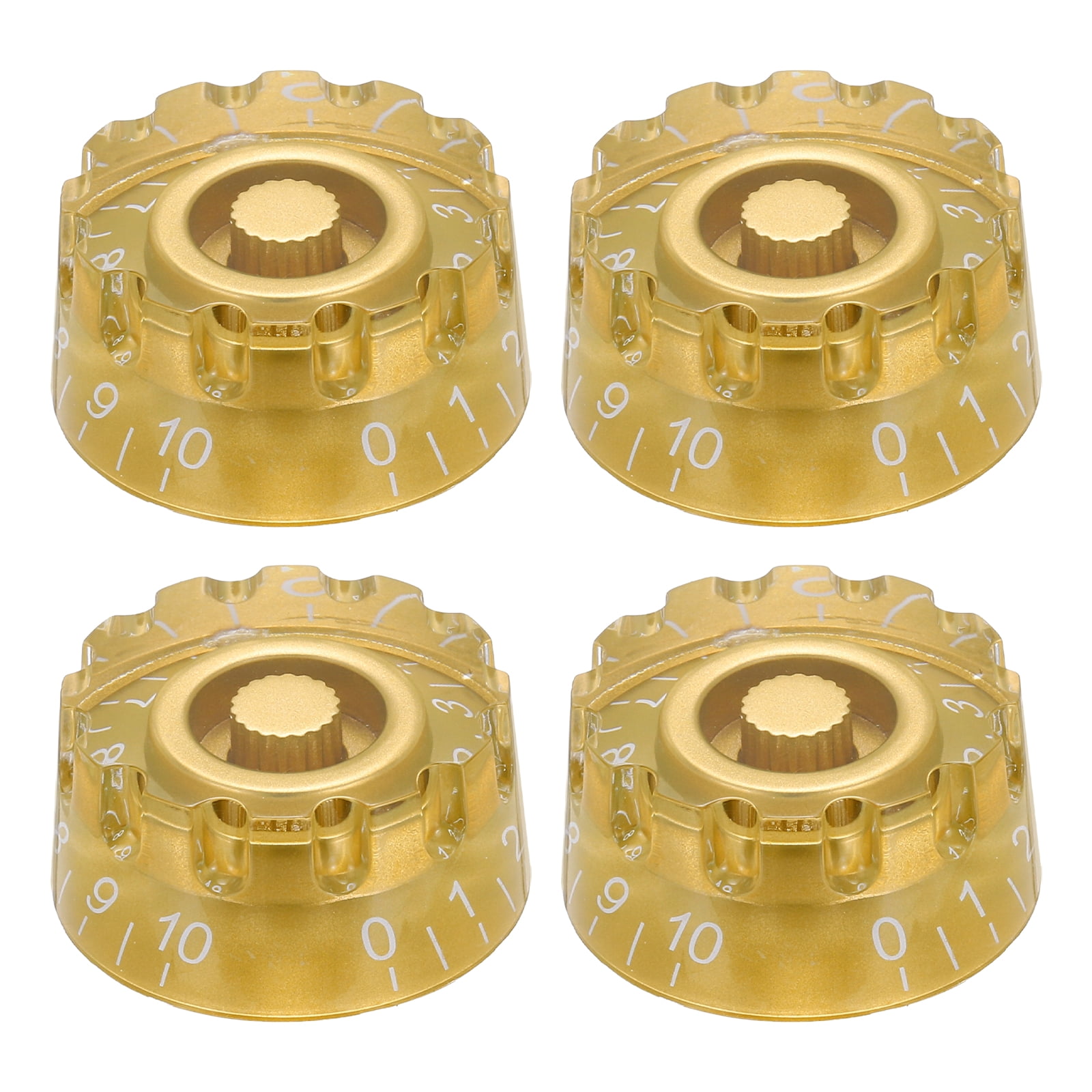 Uxcell 4pcs Electric Guitar Knobs Gold Speed Volume Tone Control Knob 1 ...