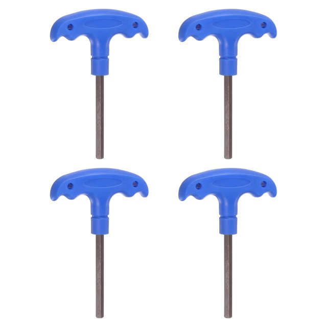 Uxcell 4pcs H6 T-Handle Hex Key Wrench 6mm S2 Steel T-Key Inner Hexagon ...