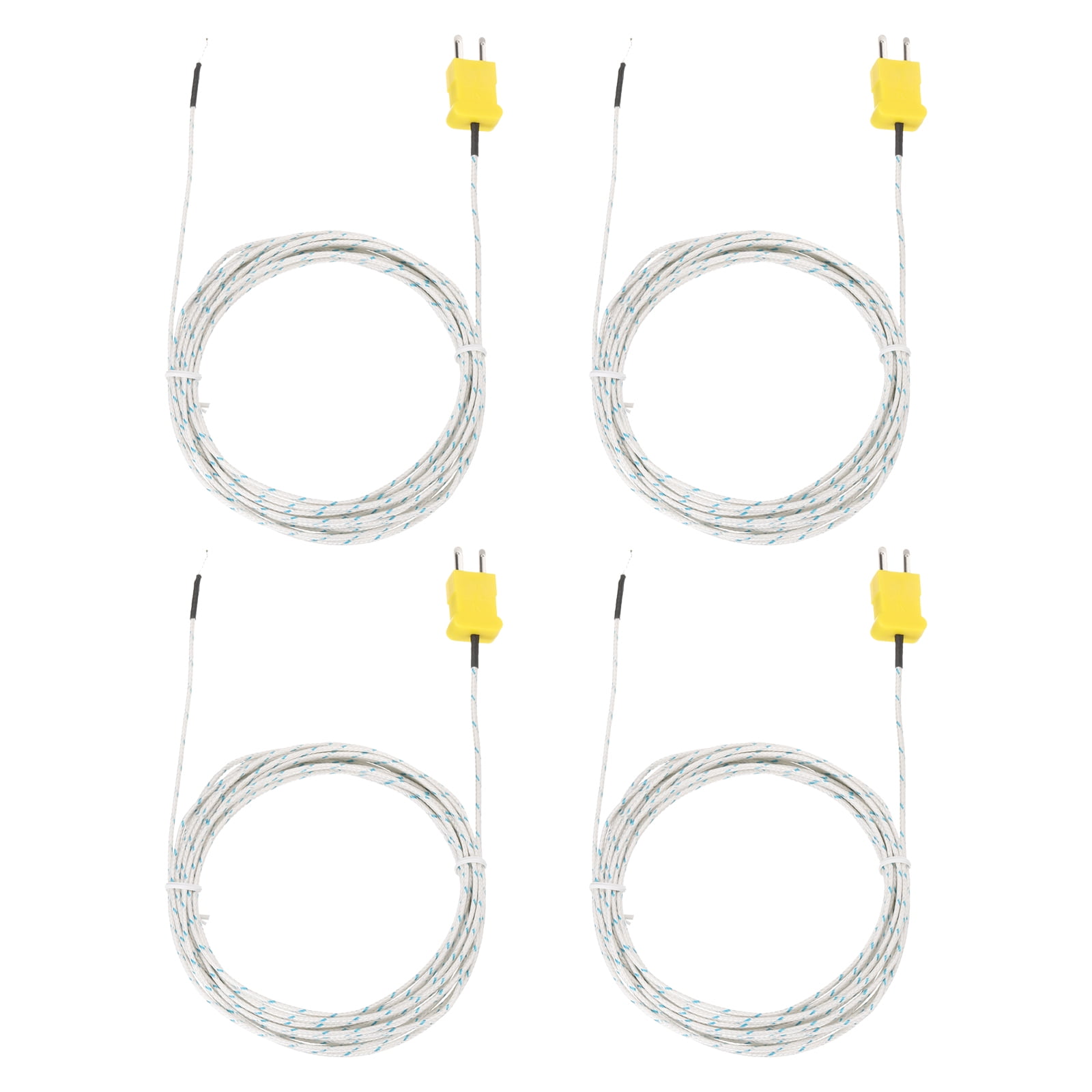 Uxcell 4pcs K Type Thermocouple Probe Mini Connector Temperature Sensor ...