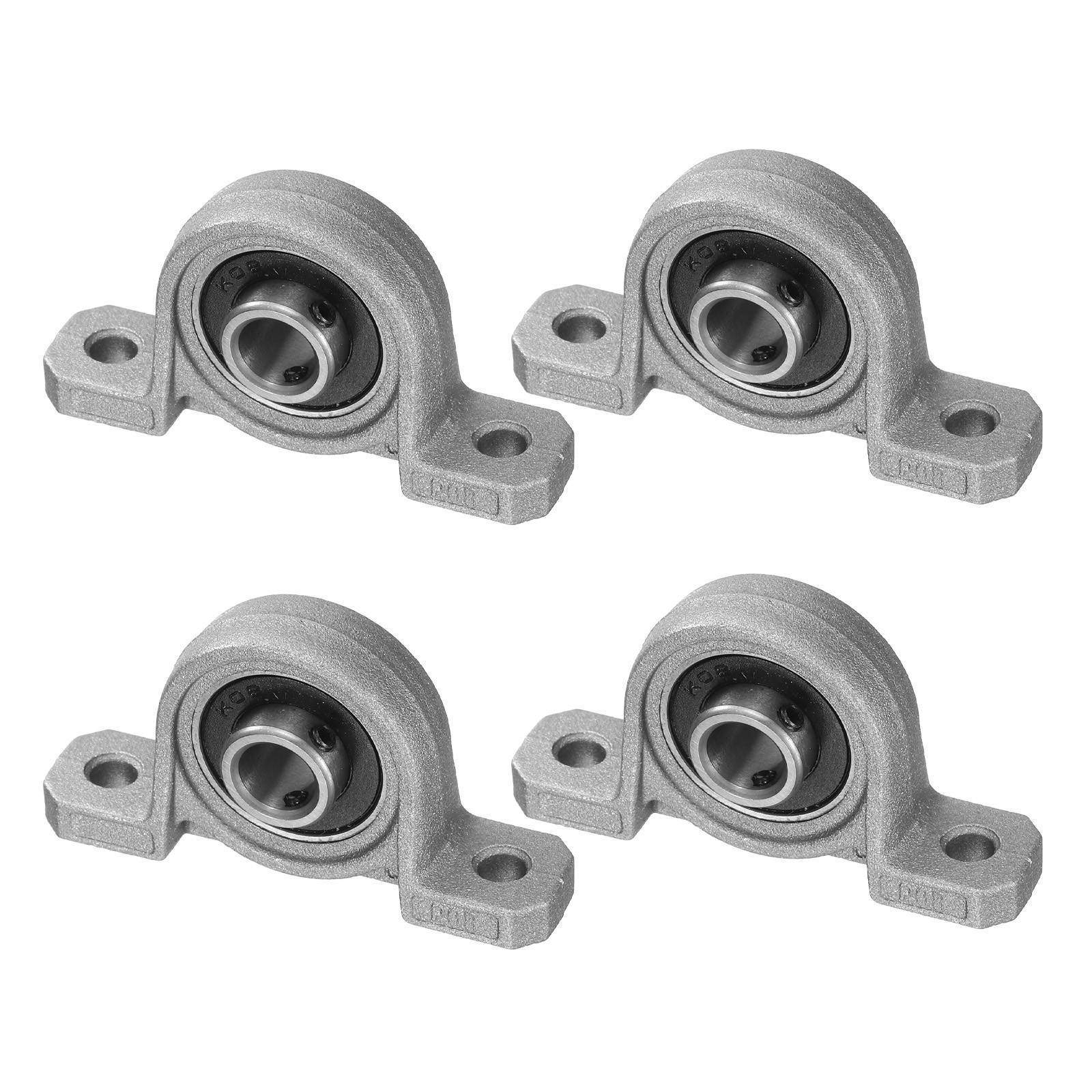 Uxcell 4pcs KP08 Pillow Block Bearings 8mm Bore Bearing Units Zinc ...