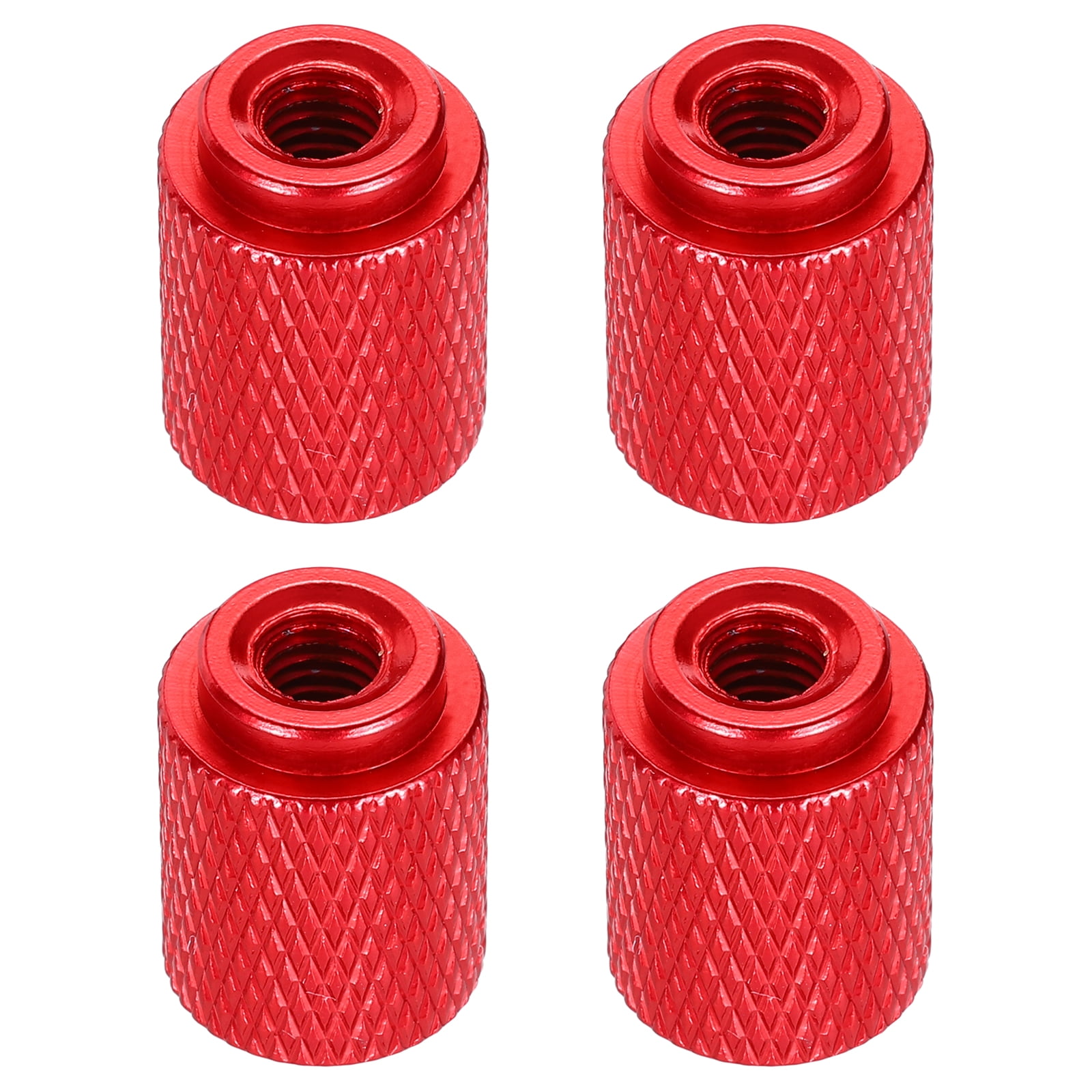 Uxcell 4pcs Knurled Thumb Nut, M5 12mm OD 16mm Height 6061 Anodized ...