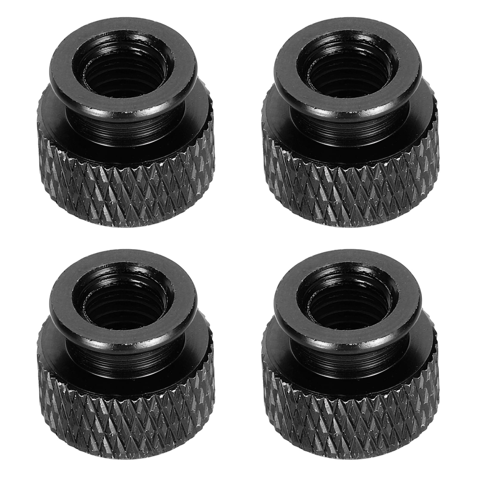 Uxcell 4pcs Knurled Thumb Nut, M6 12mm OD 10mm Height 6061 Anodized ...
