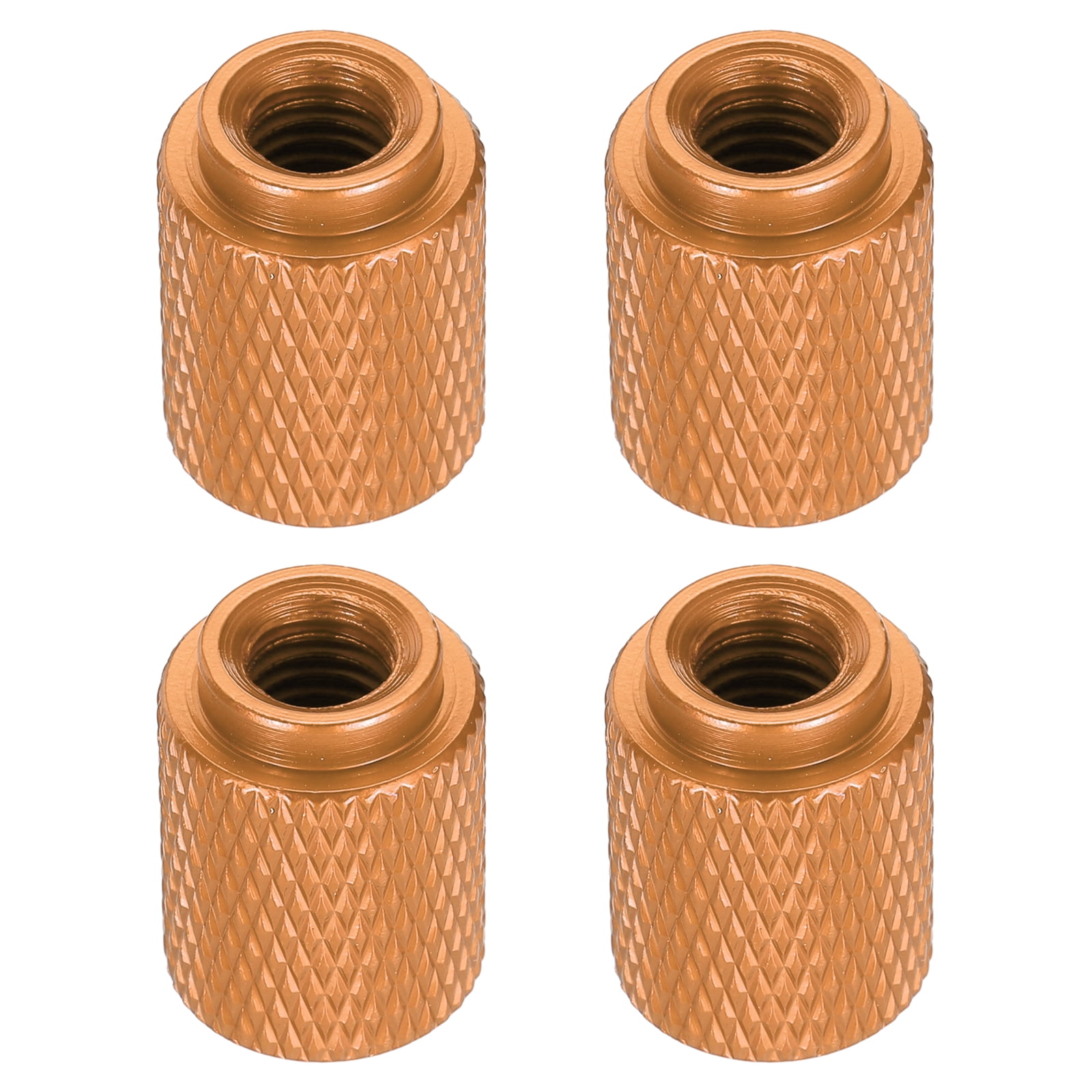 Uxcell 4pcs Knurled Thumb Nut, M6 12mm OD 16mm Height 6061 Anodized ...