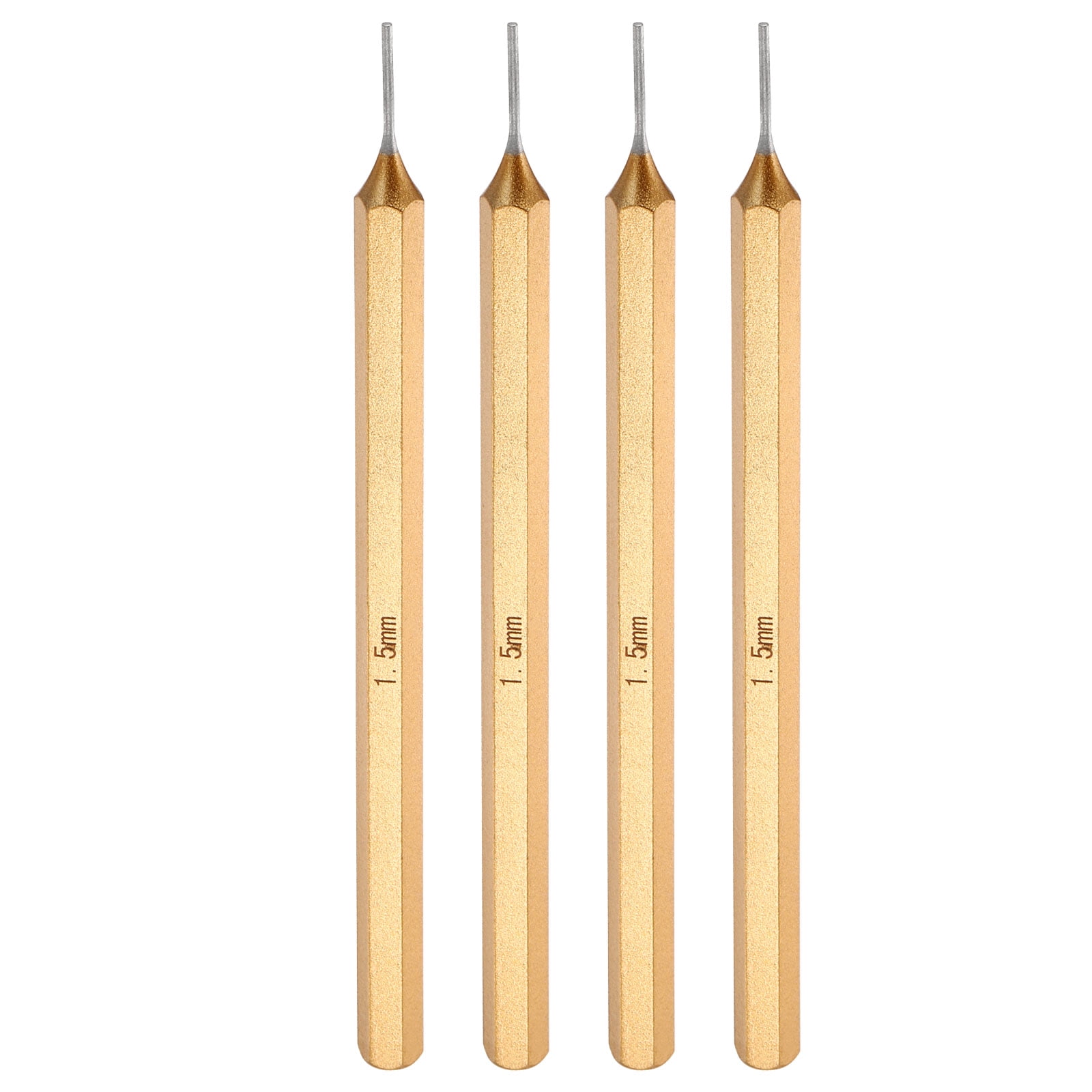 Uxcell 4pcs Pin Punch 1.5mm(1/9") 150mm Length Metric Non-marring Alloy ...