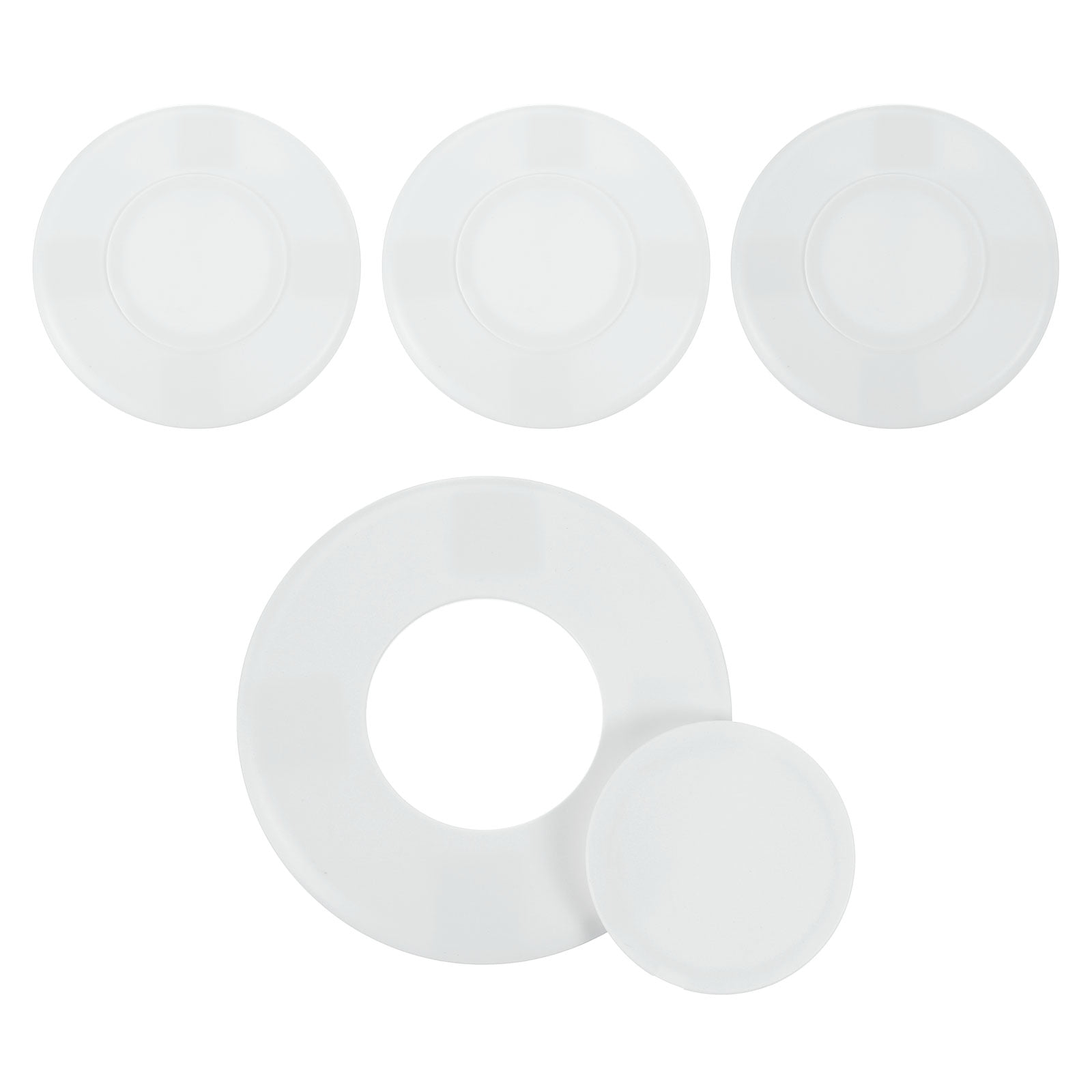 Uxcell 4pcs Pipe Wall Covers 50mm/2" ID Round with Removable Hole-Free ...