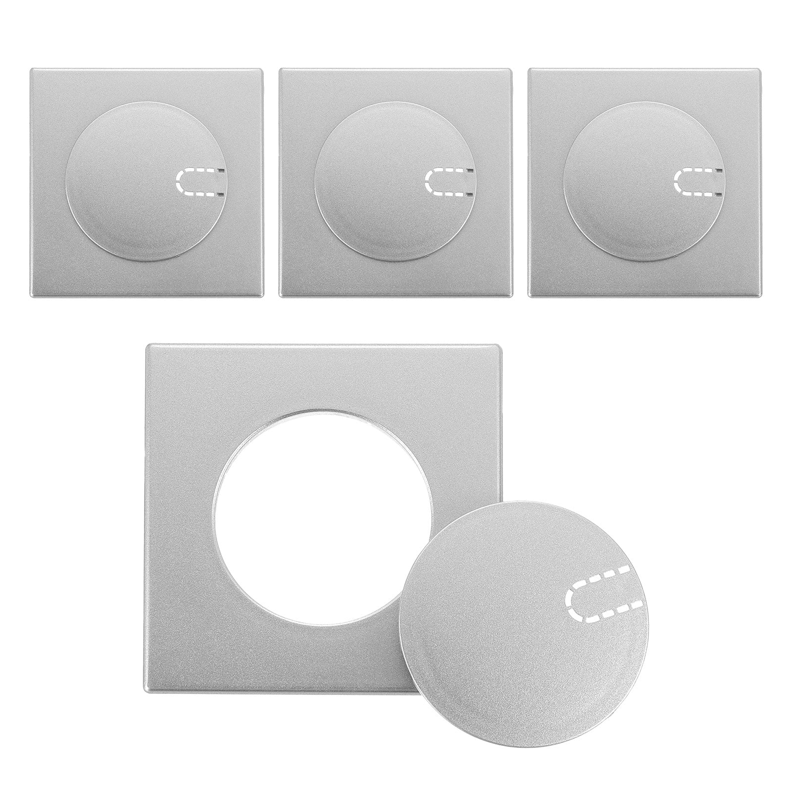 Uxcell 4pcs Pipe Wall Covers 51 mm/2" ID Square Removable with ...