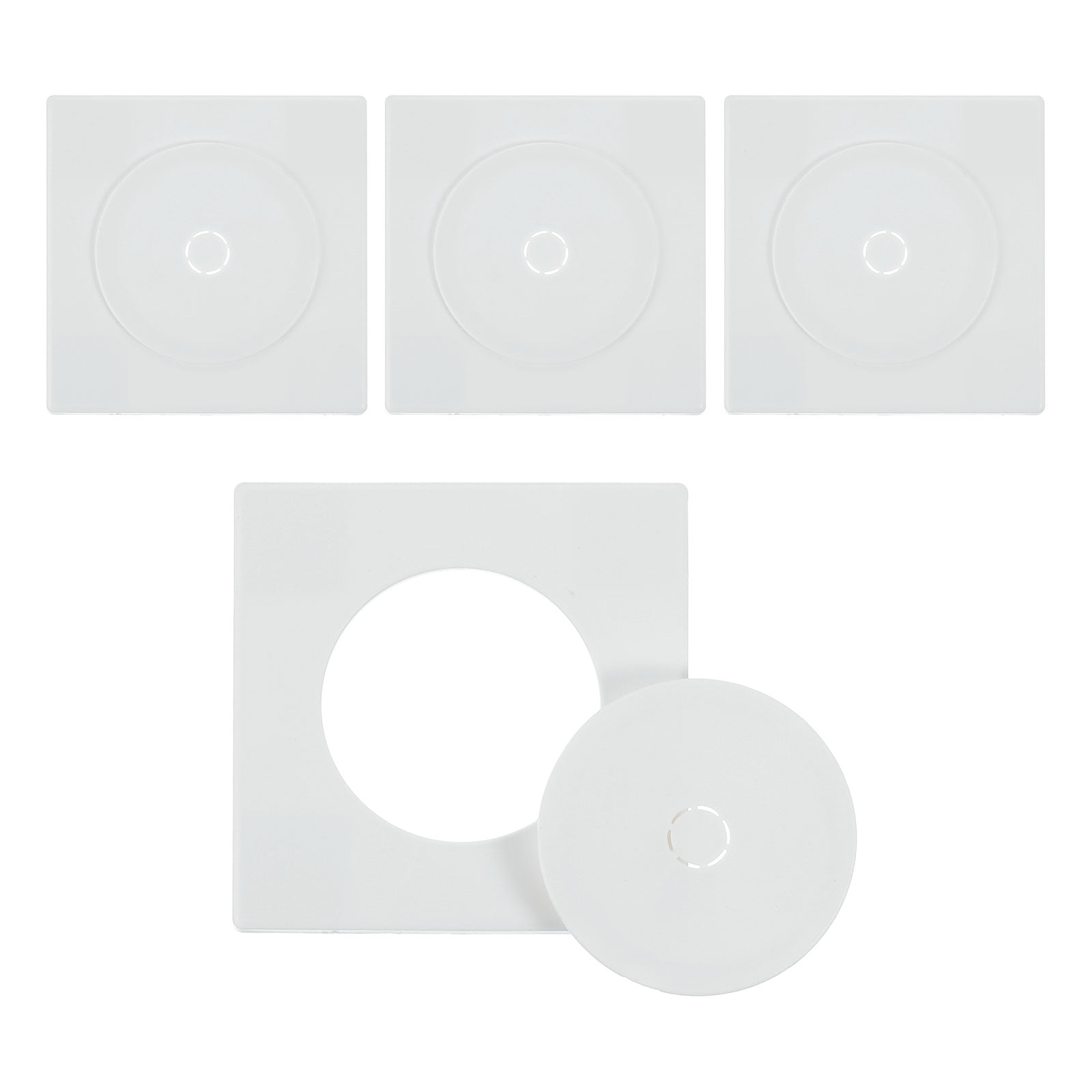 Uxcell 4pcs Pipe Wall Covers 51 mm/2" ID Square Removable with Round ...