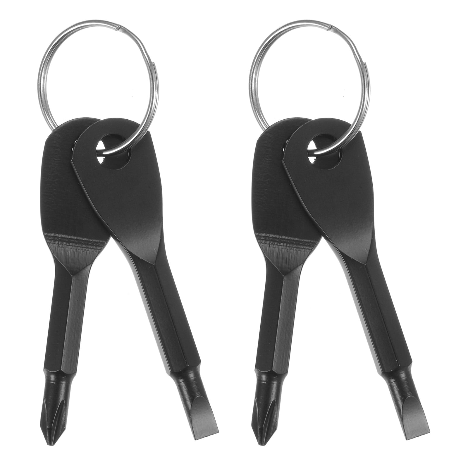 Uxcell 4pcs Portable Key Chain Screwdriver PH1 Phillips 4.8mm Slotted ...