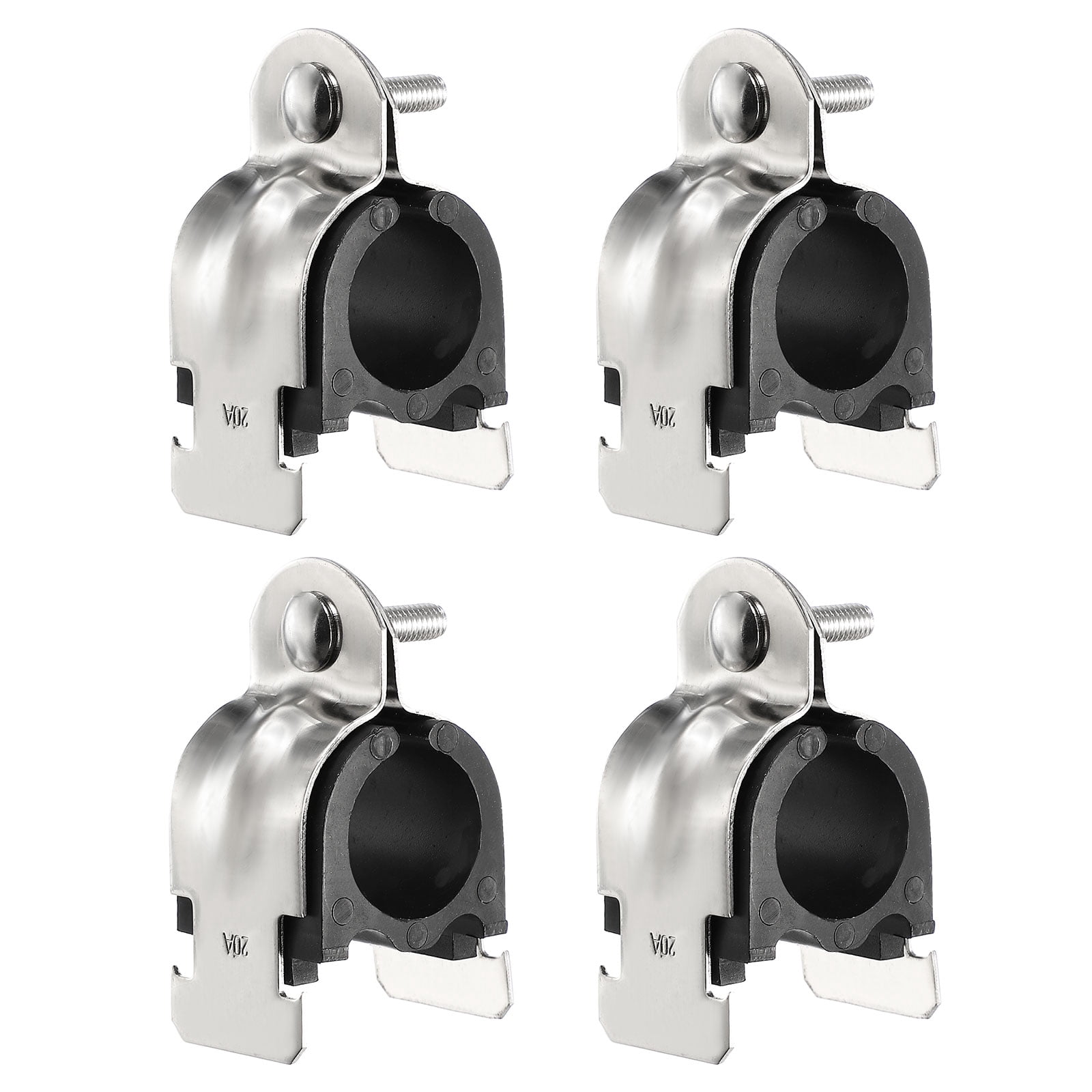 Uxcell 4pcs Rubber Cushion Strut Clamp 1" Universal 304 Stainless Steel ...