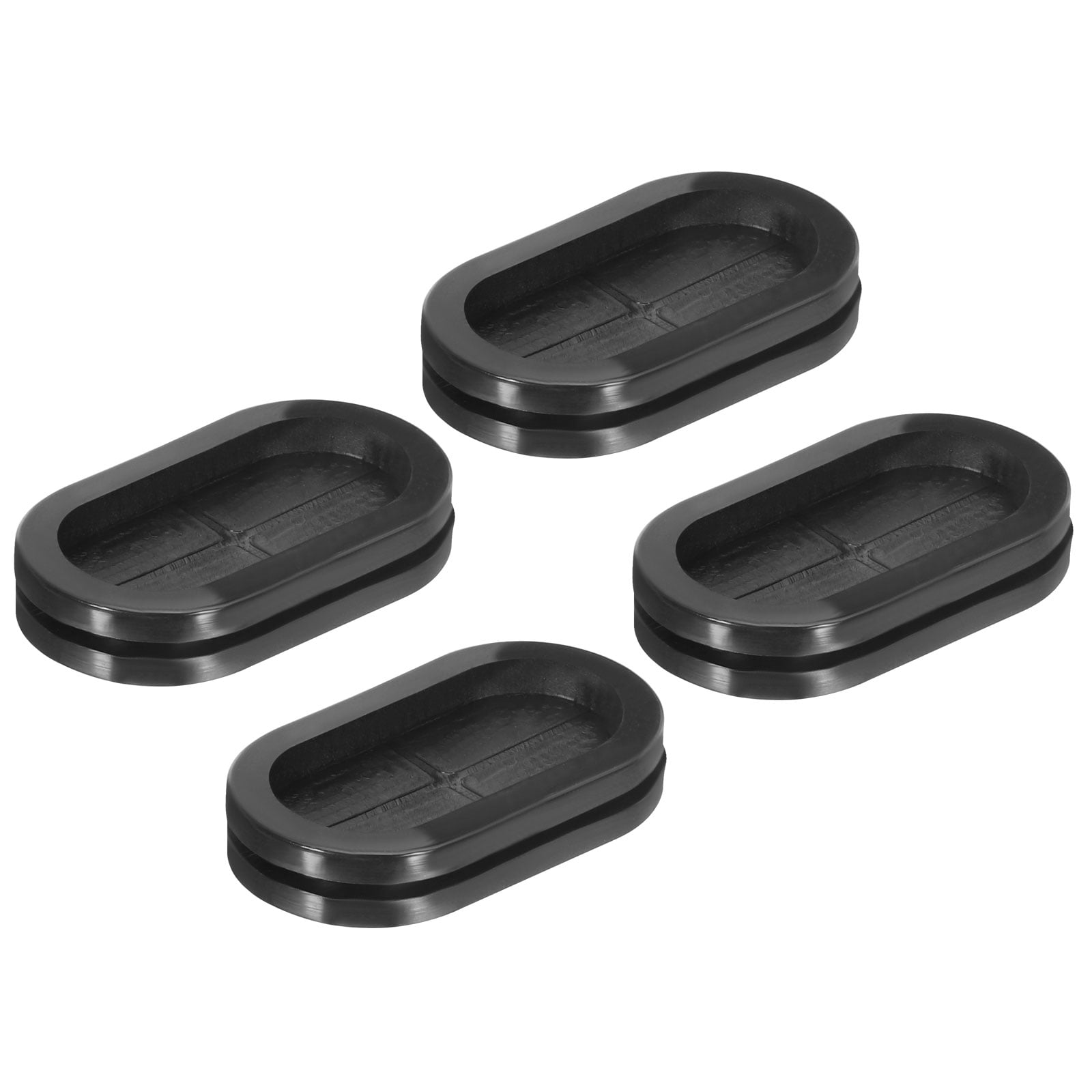 Uxcell 4pcs Rubber Grommet Mount Size 46 x 23 mm Oval Double-Sided Wire ...