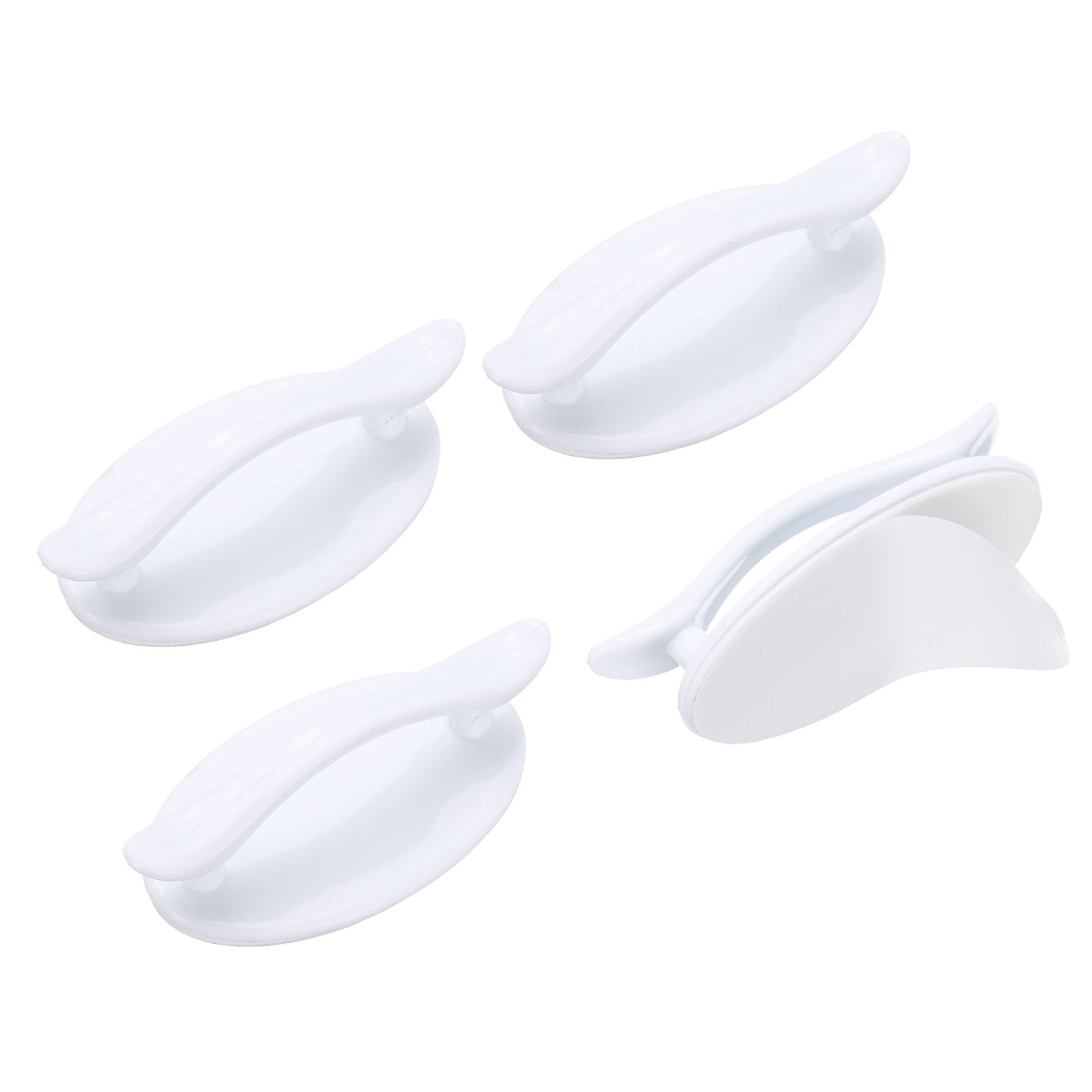 Uxcell 4pcs Self-Adhesive Drawer Knobs Plastic Pulls for Dresser ...