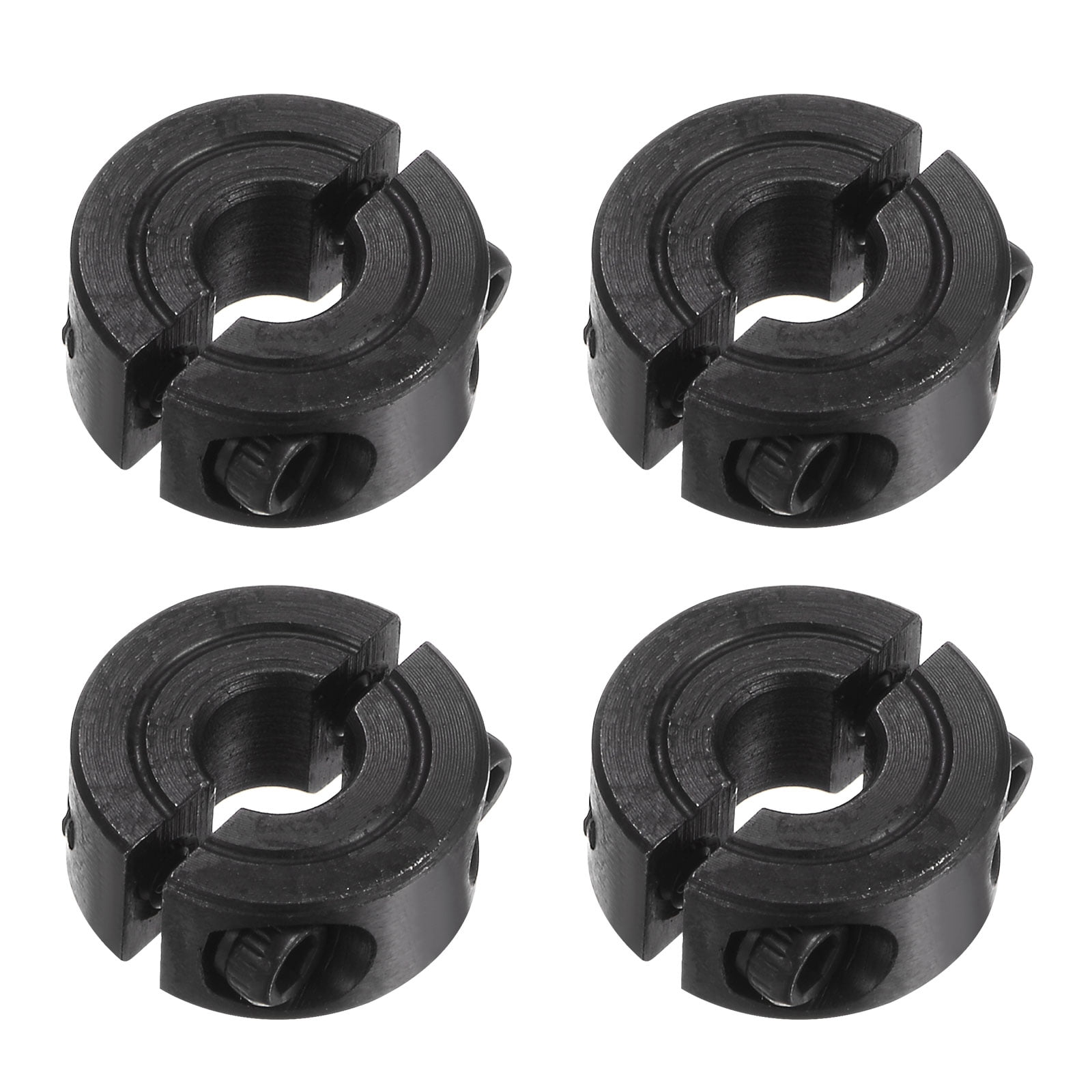 Uxcell 4pcs Shaft Collar for 1/4" Rod 11/16" OD 5/16" Width Double ...
