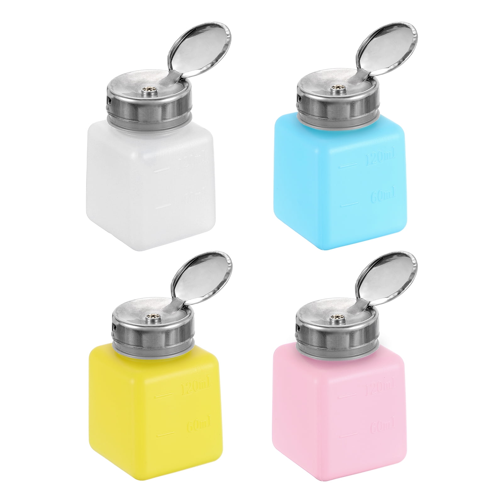 Uxcell 4pcs Solvent Alcohol Dispenser 120ml(4oz) Nail Polish Remover ...