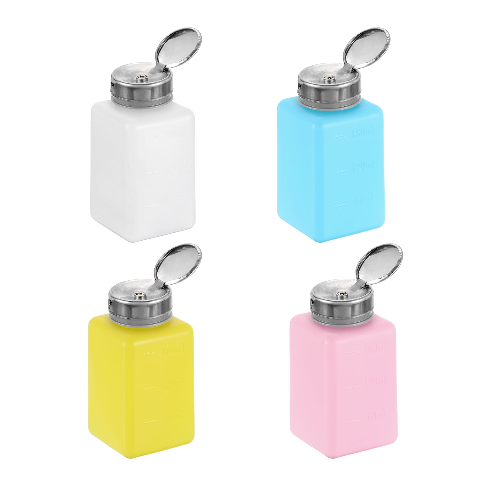 Uxcell 4pcs Solvent Alcohol Dispenser 180ml(6.1oz) Nail Polish Remover ...