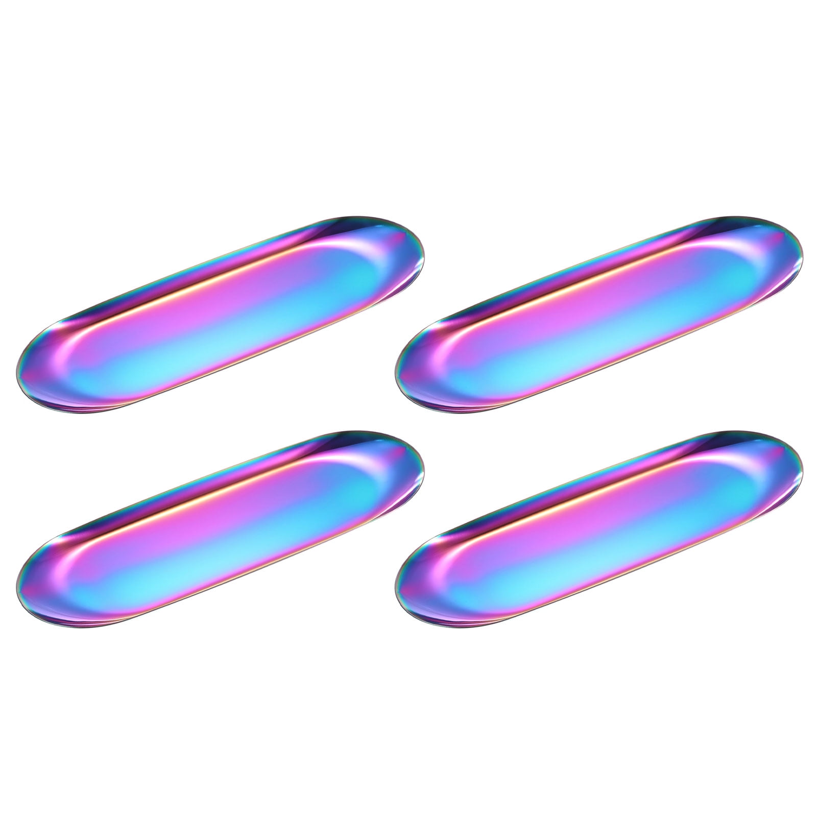 Uxcell 4pcs Stainless Steel Decorative Trays, 12" Bathroom Trays ...