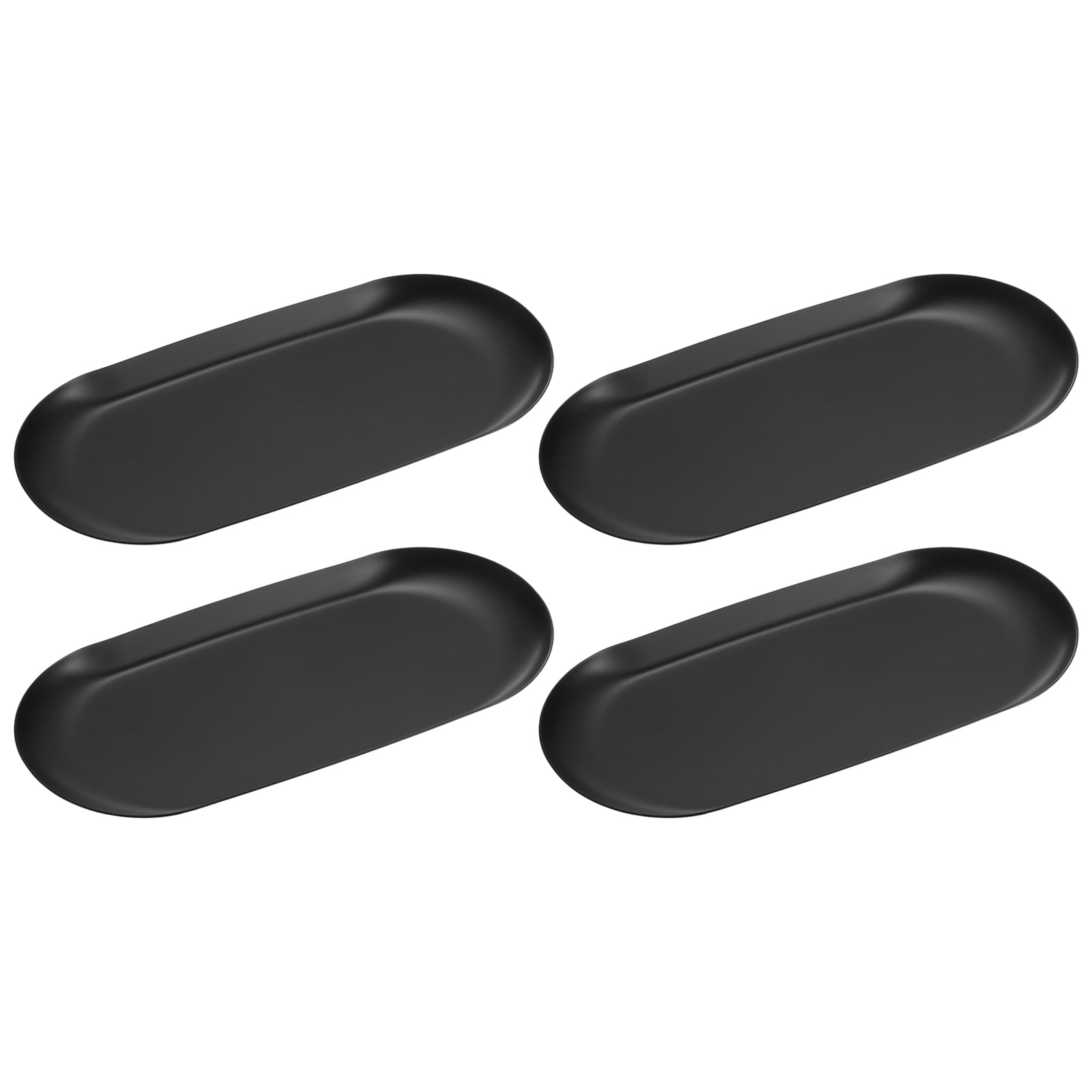 Uxcell 4pcs Stainless Steel Decorative Trays, 7" Bathroom Trays, Makeup ...