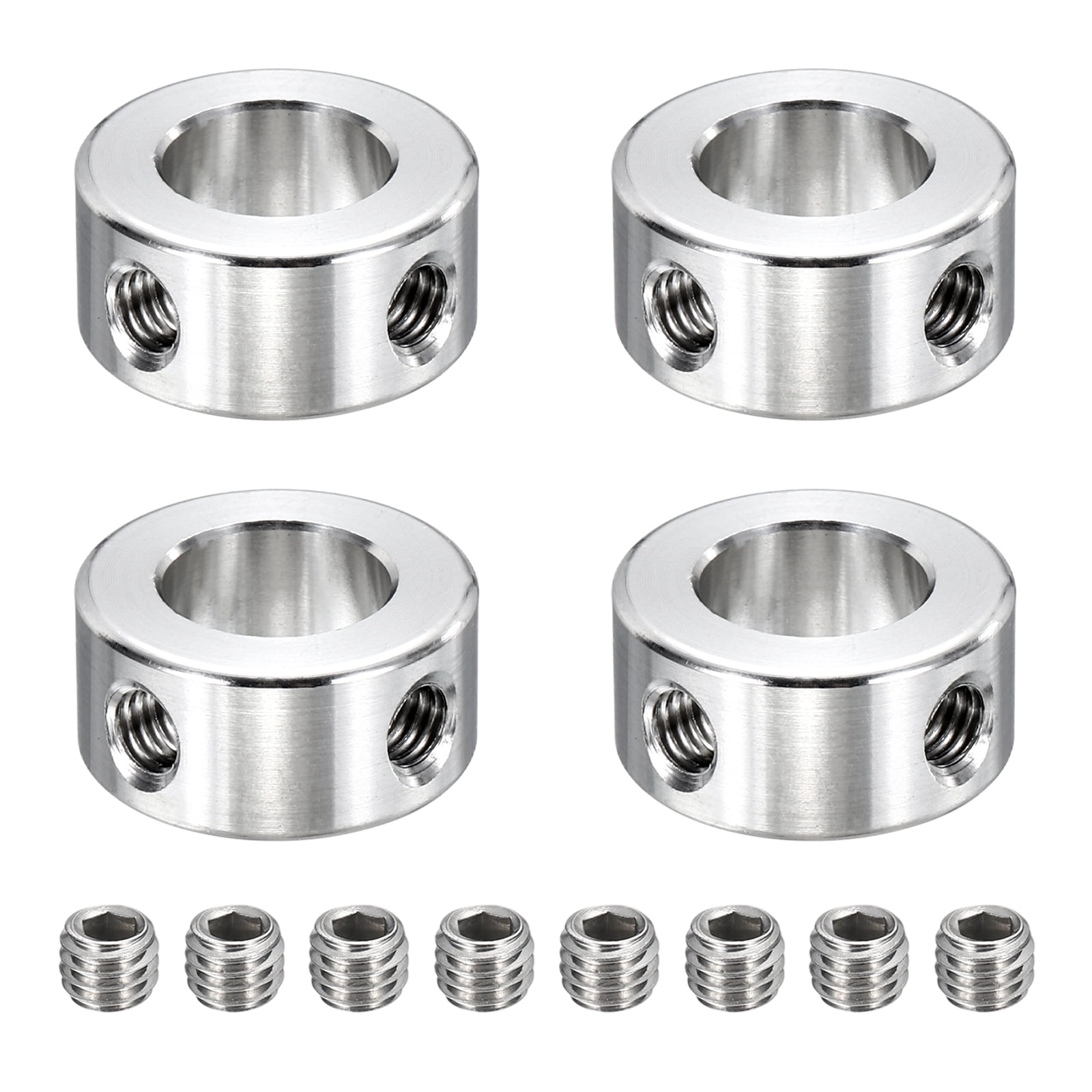 Uxcell 4pcs Stainless Steel Shaft Collar, 14mm(9/16") ID 25mm(1") OD ...