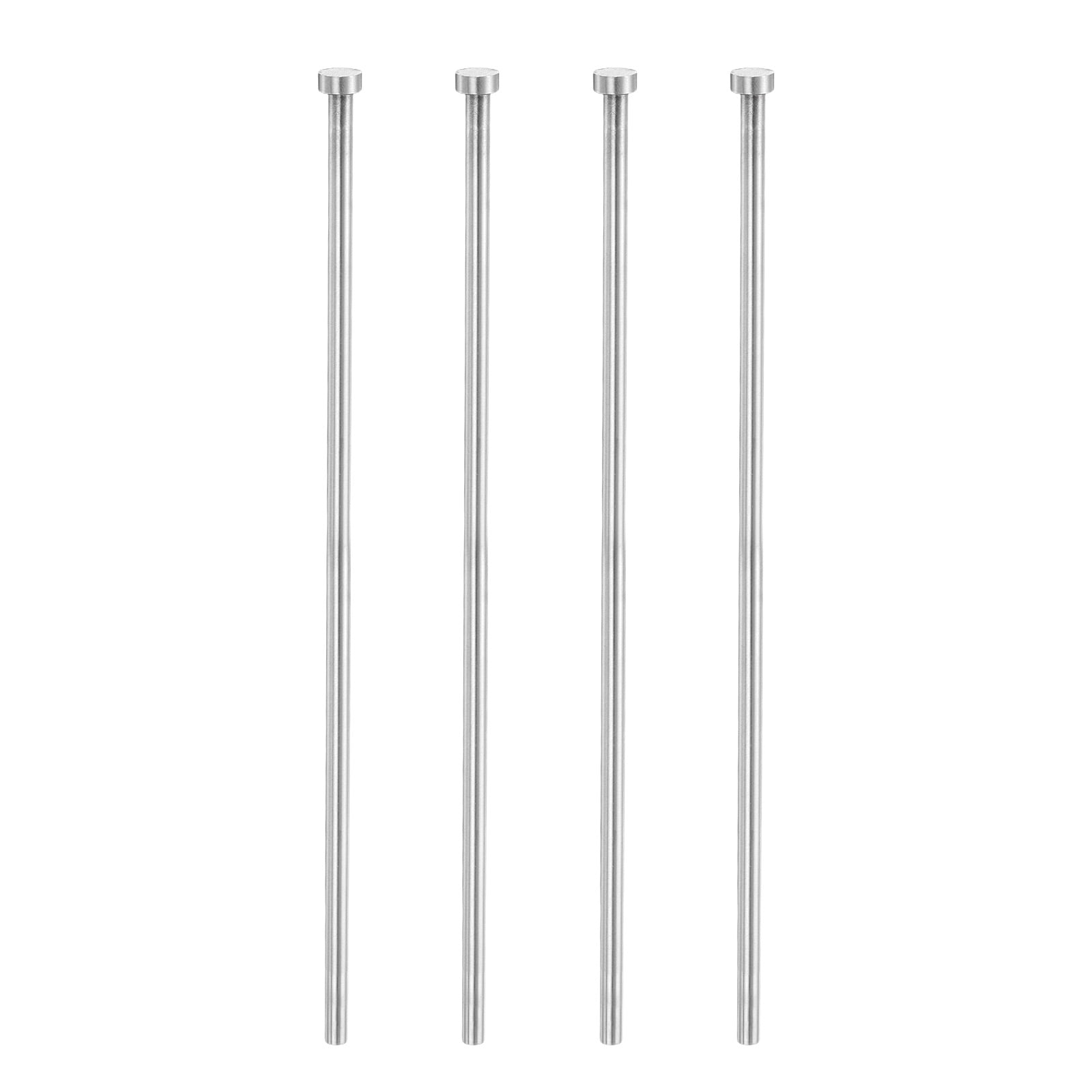 Uxcell 4pcs Straight Ejector Pin 1/4" Dia 254mm (10") Long 65Mn Round ...