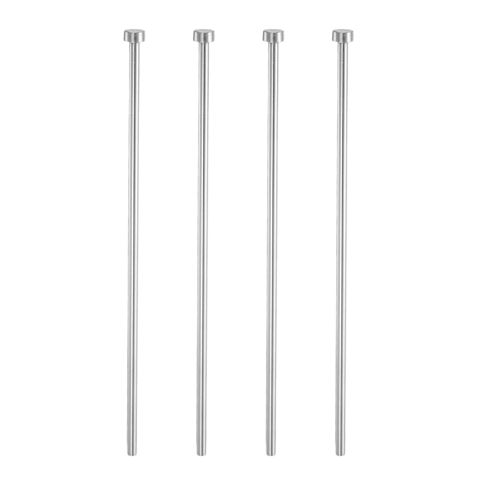 Uxcell 4pcs Straight Ejector Pin 1/8" Dia 127mm (5") Long 65Mn Round ...