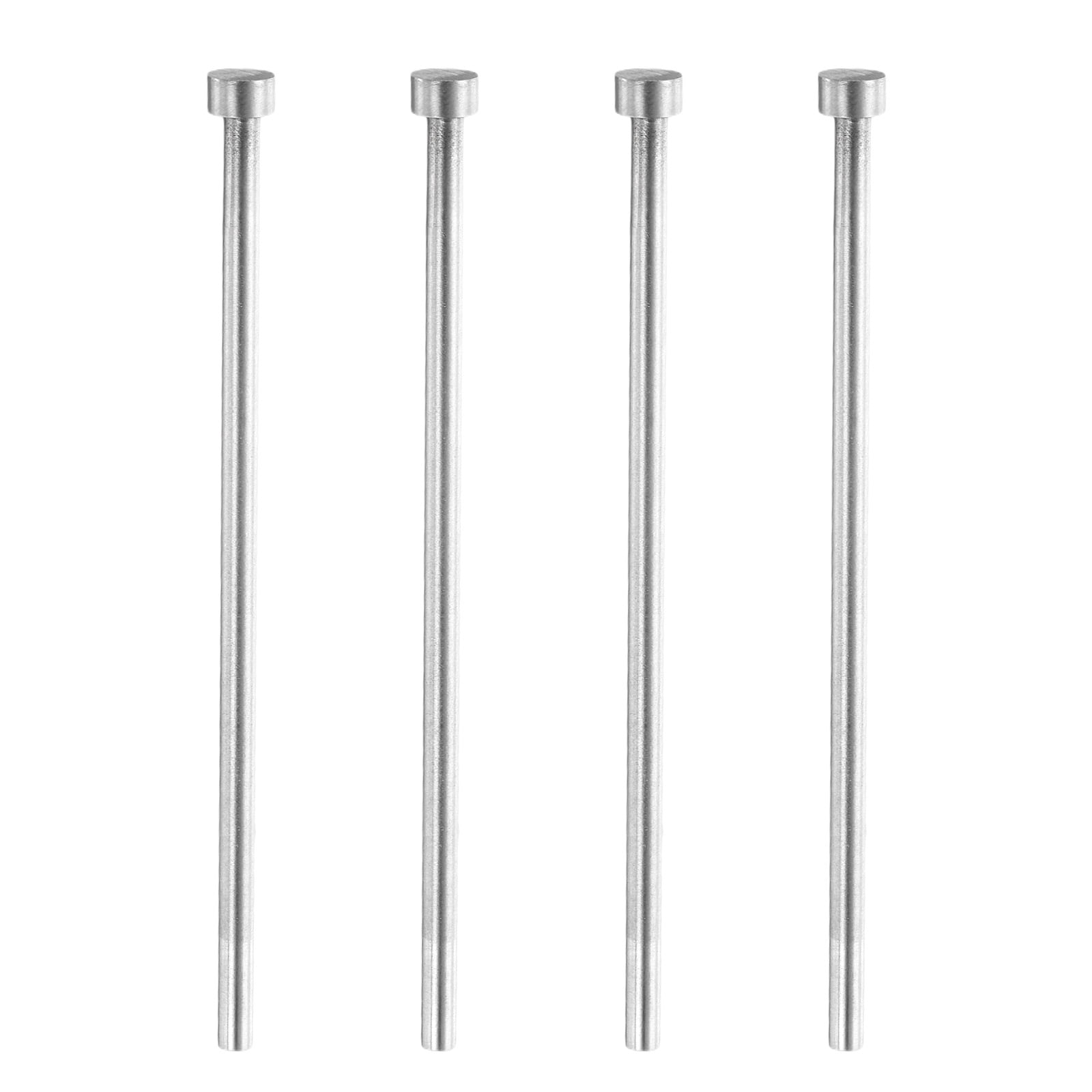 Uxcell 4pcs Straight Ejector Pin 5/32" Dia 101.6mm (4") Long 65Mn Round ...