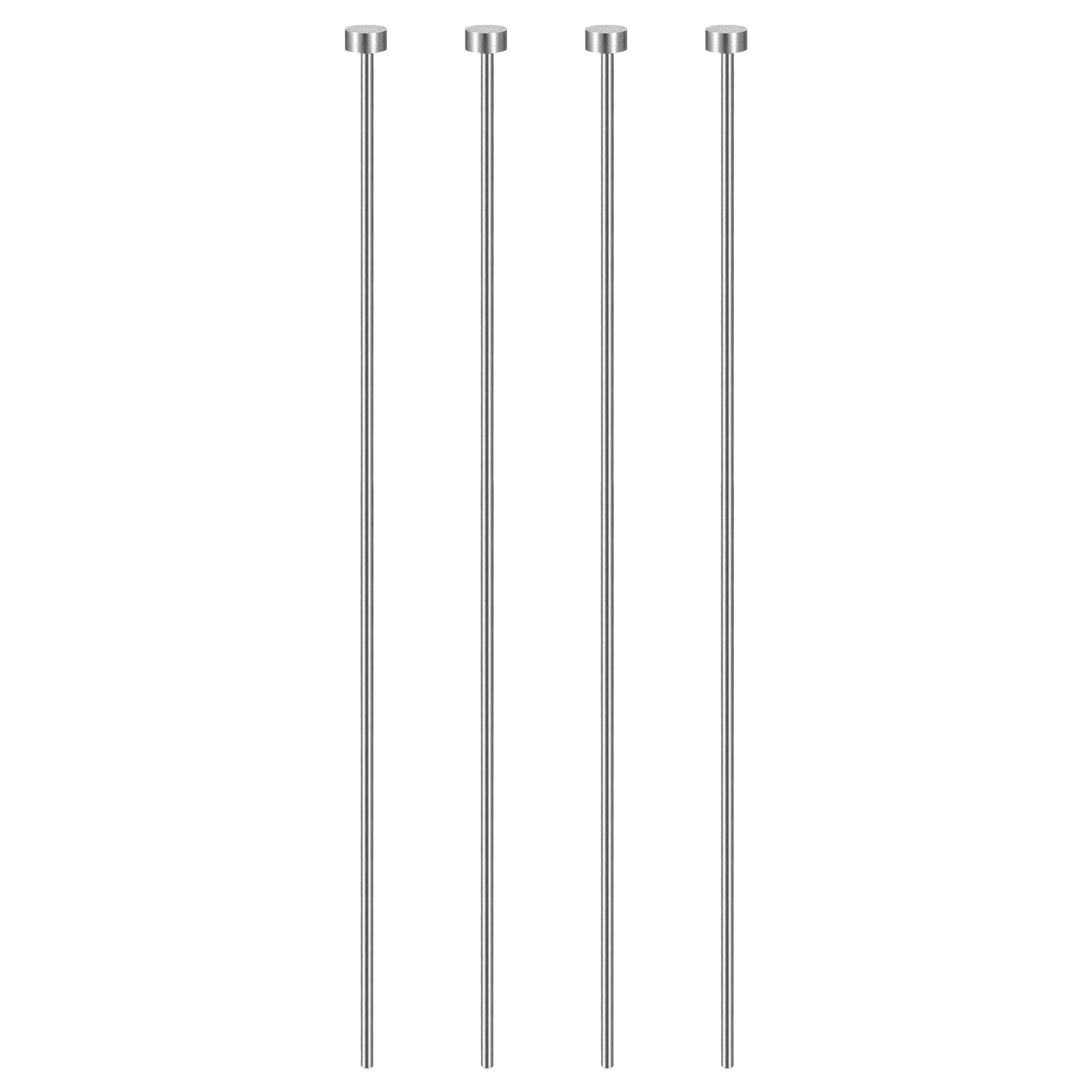 Uxcell 4pcs Straight Ejector Pin 5/64" Dia 200mm (7.9") Long GCR15 ...