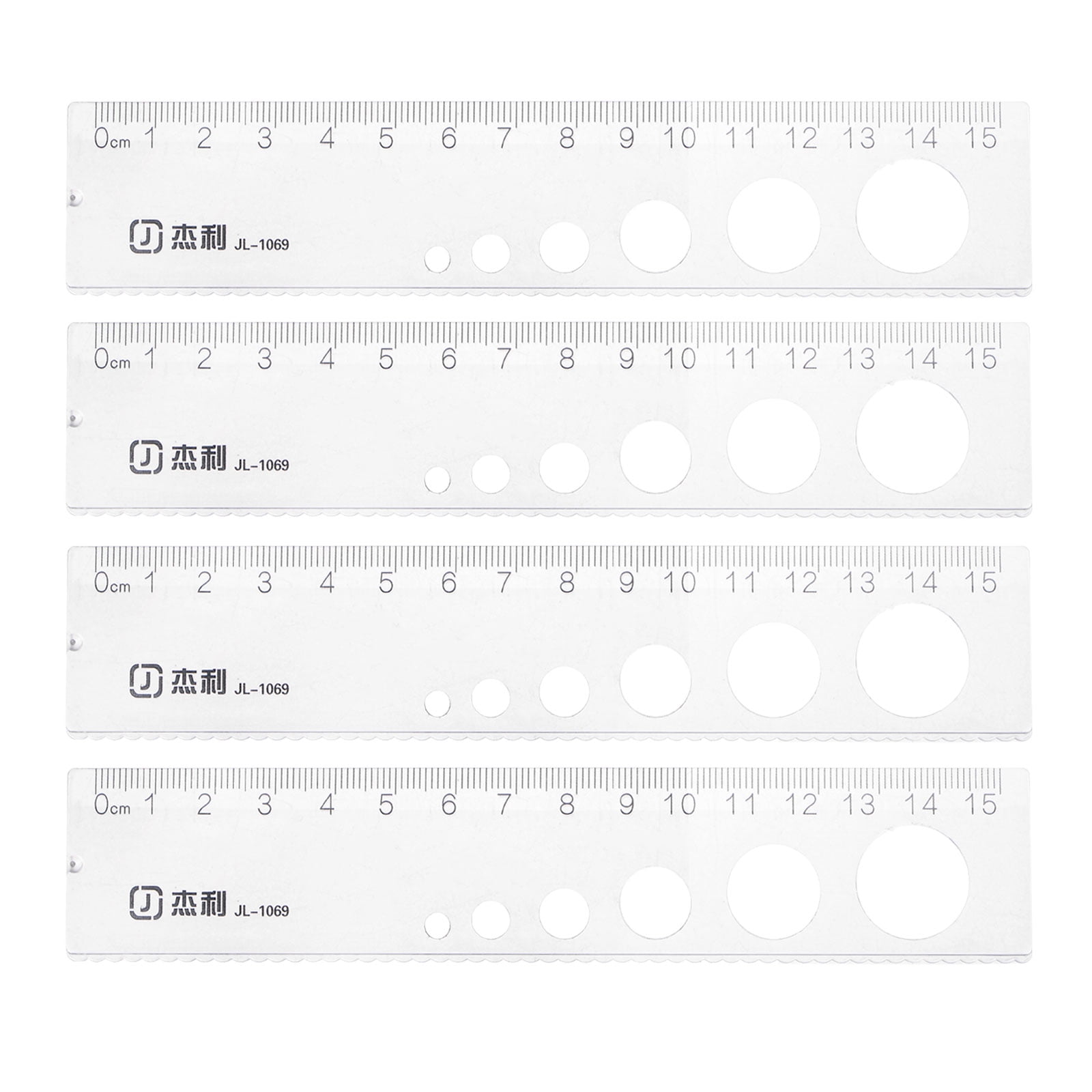 Uxcell 4pcs Straight Plastic Ruler 15cm Metric Plastic Clear Measuring ...