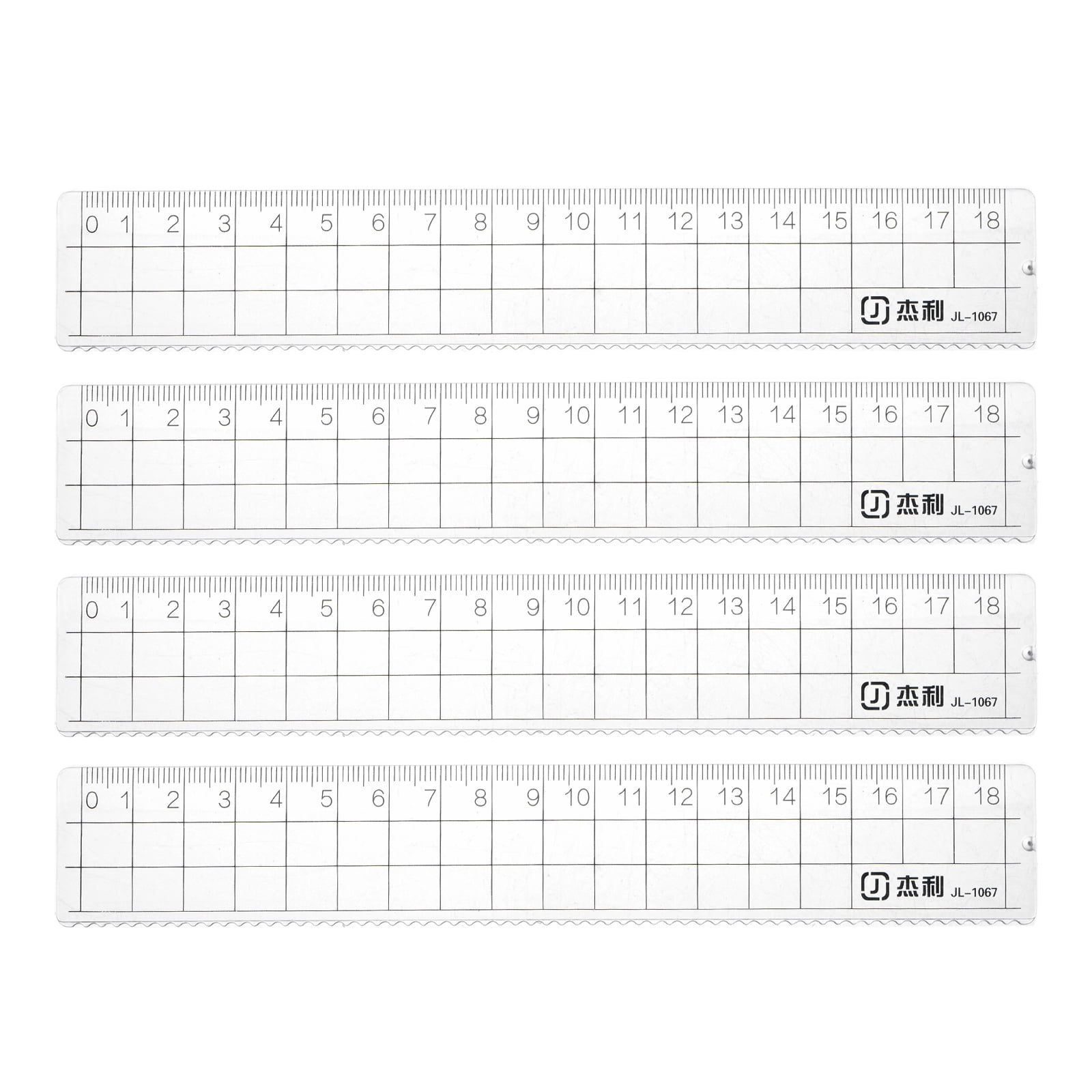 Uxcell 4pcs Straight Plastic Ruler 18cm Metric Plastic Clear Measuring ...