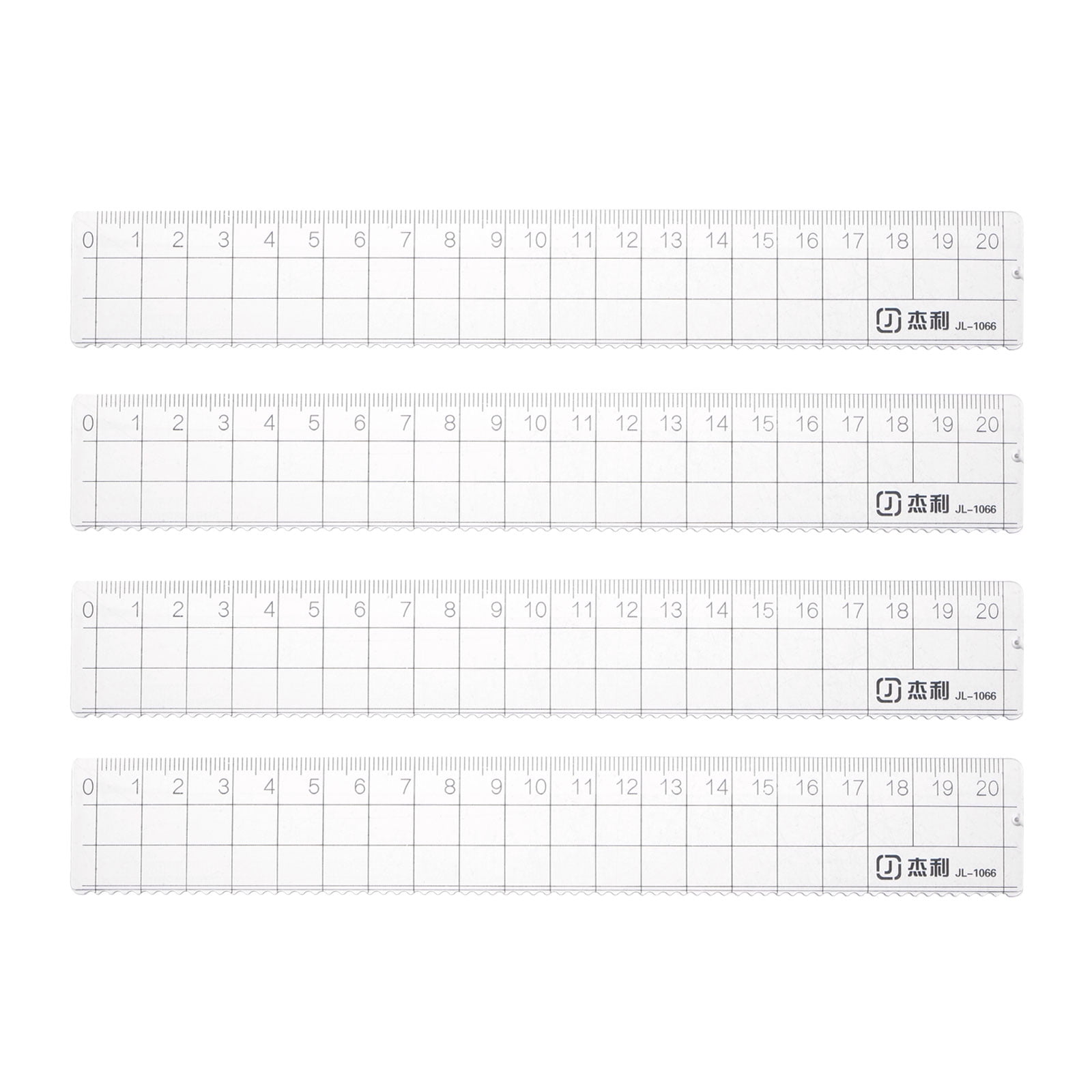 Uxcell 4pcs Straight Plastic Ruler 20cm Metric Plastic Clear Measuring ...