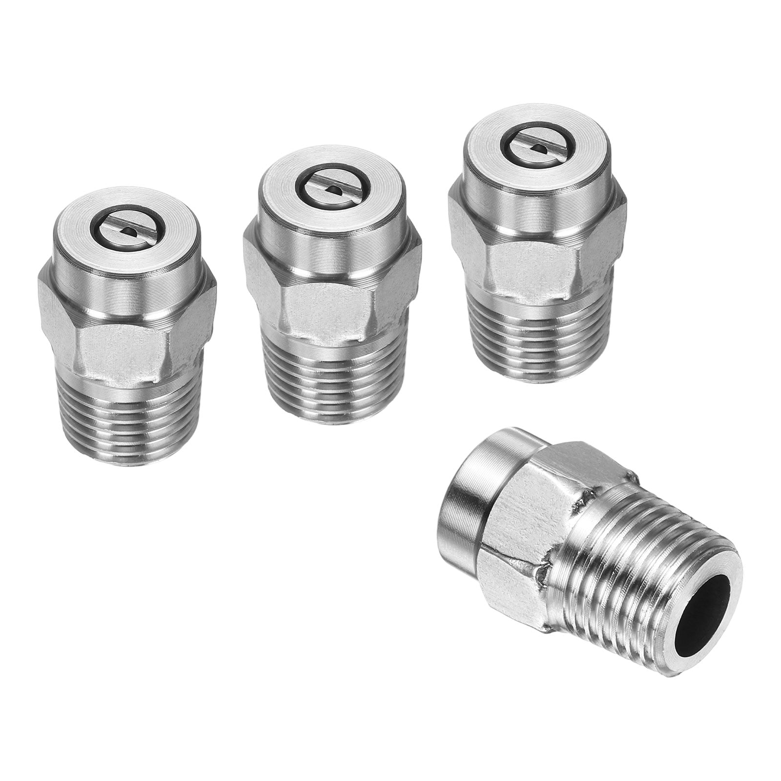 Uxcell 4pcs Surface Clean Tip 15 Degree 1/4 Inch NPT Male 1.382 Orifice ...