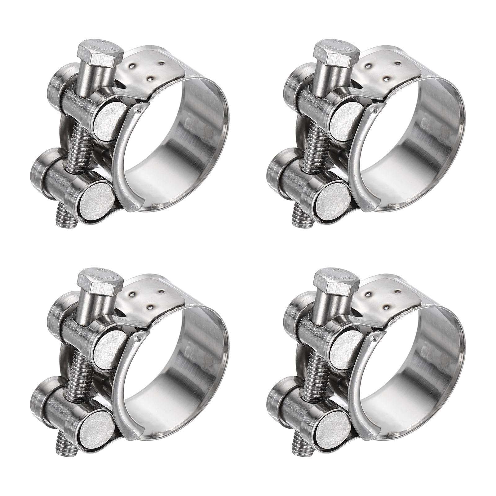 Uxcell 4pcs T-Bolt Hose Clamp 1.26-1.38" Adjustable Intake Radiator ...