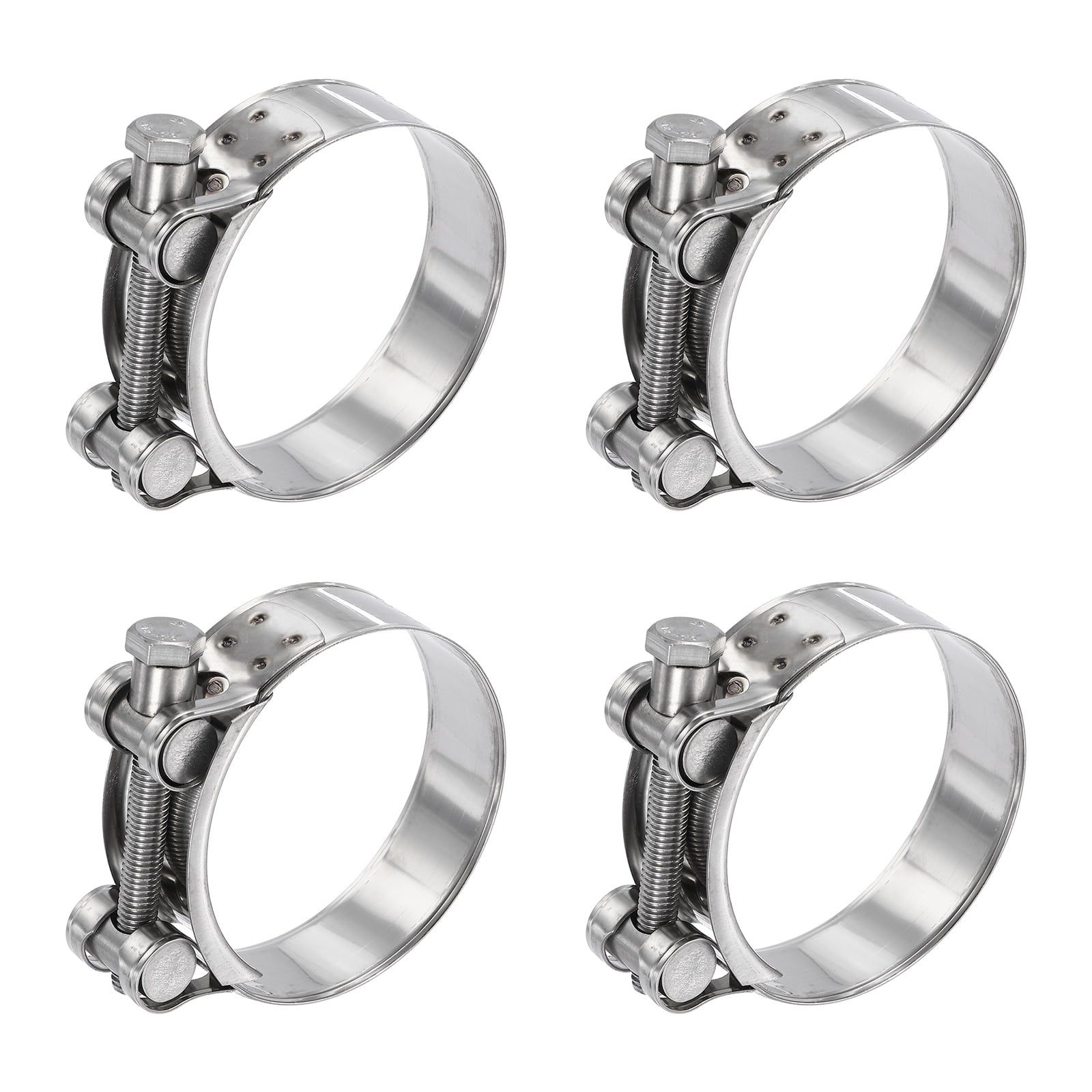 Uxcell 4pcs T-Bolt Hose Clamp 2.68-2.87" Adjustable Intake Radiator ...