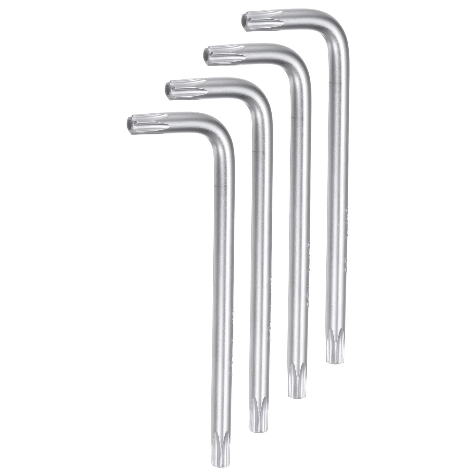Uxcell 4pcs T25 Tamper Proof Torx Star Key Bit Wrench 2.99" L-Shaped 6 Points Wrenches CR-V Hand ...