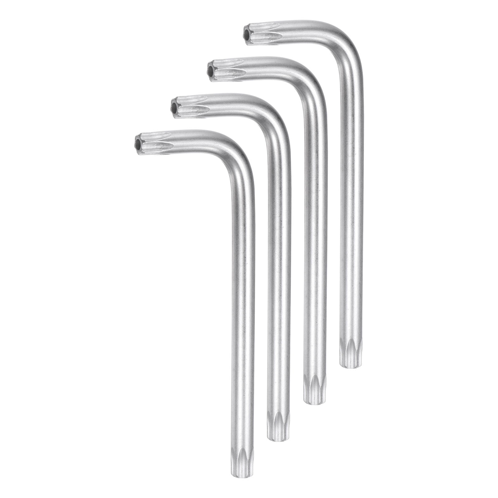 Uxcell 4pcs T45 Tamper Proof Torx Star Key Bit Wrench 4.49" L-Shaped 6 Points Wrenches CR-V Hand ...