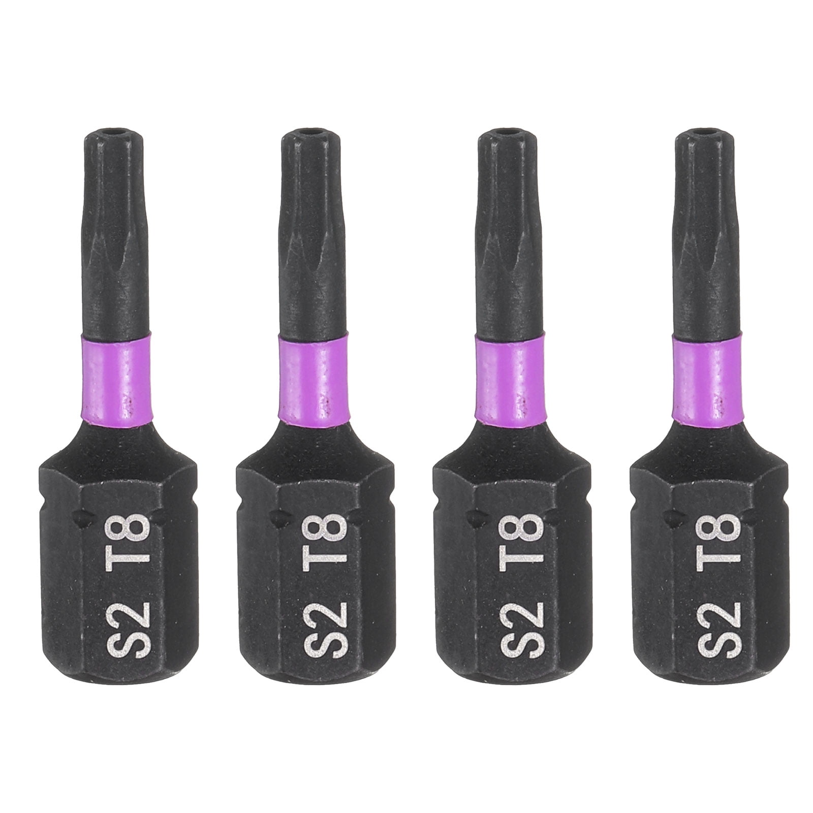 Uxcell 4pcs TT8 Torx Screwdriver Bit 1/4" Hex Shank 25mm/1" Length Magnetic Star 6 Point Head ...