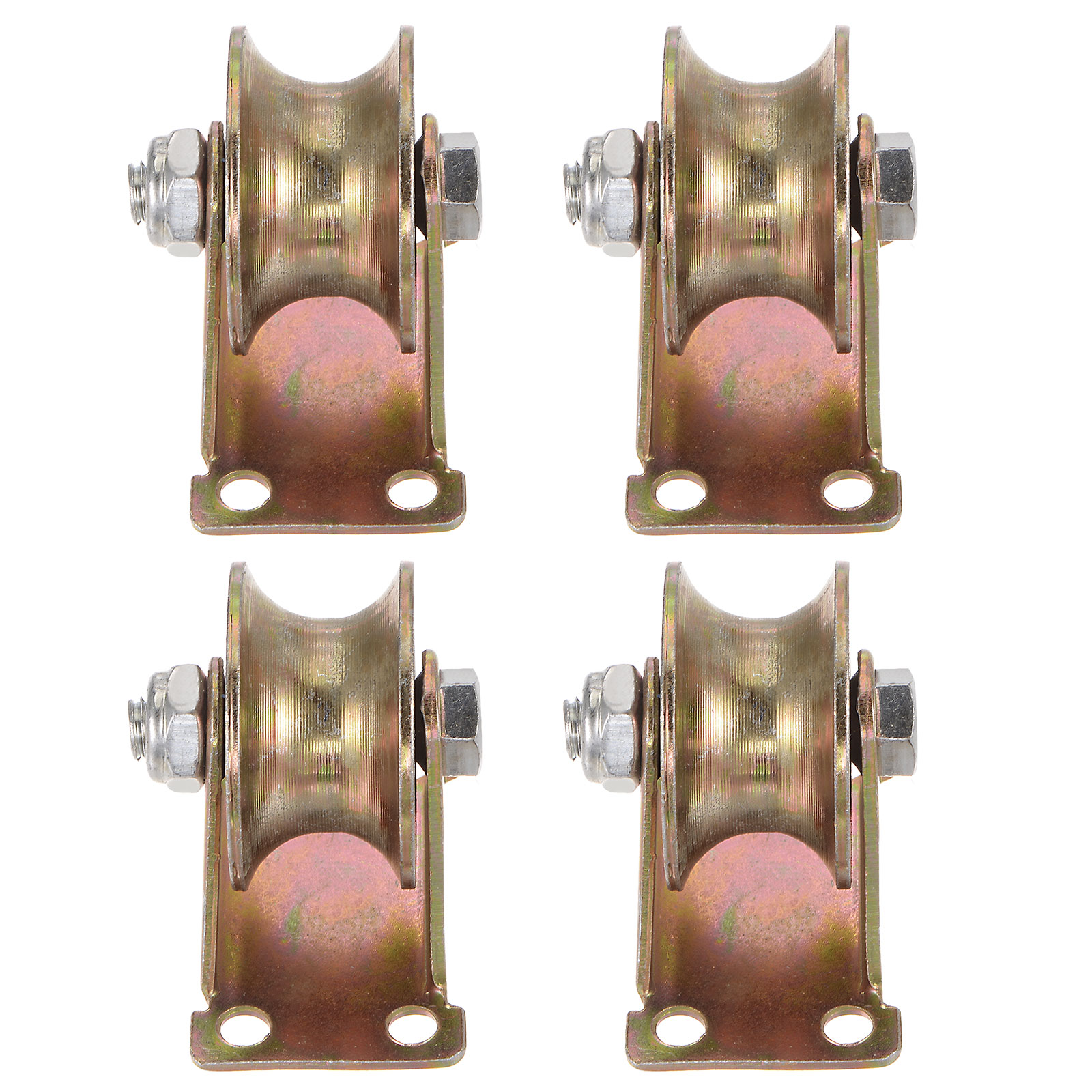 Uxcell 4pcs U Groove Caster 1.85" U-Shaped Sliding Gate Wheel Load ...